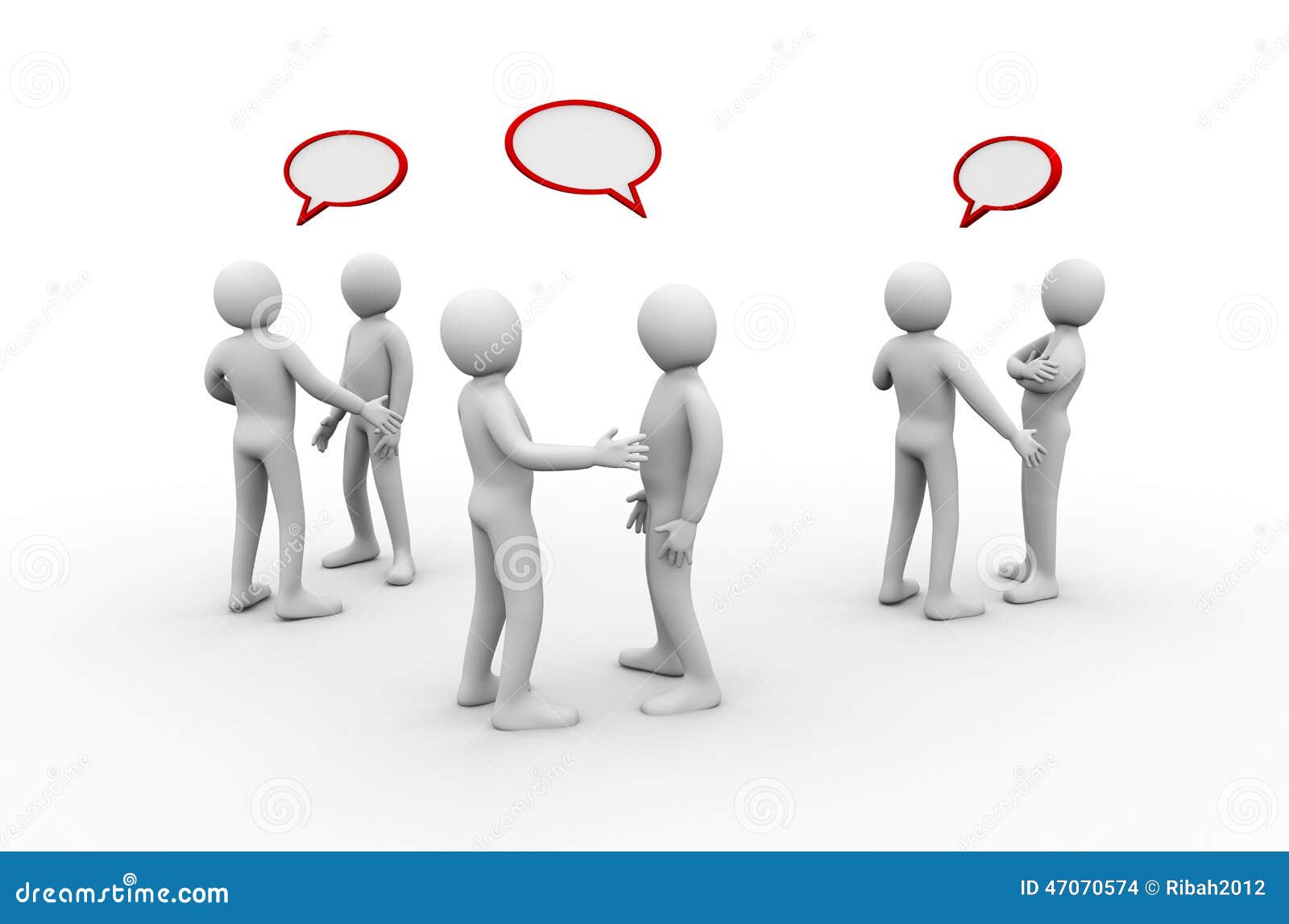 Sitzung Und Diskussion Der Gruppe Von Personen 3d Stock Abbildung ...