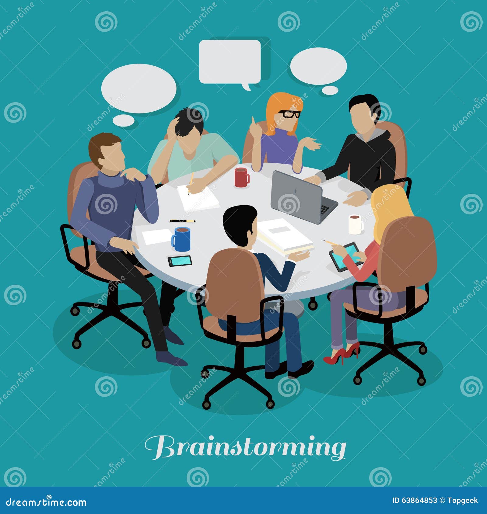 Sitzung Und Diskussions-Anweisung Vektor Abbildung - Illustration von ...