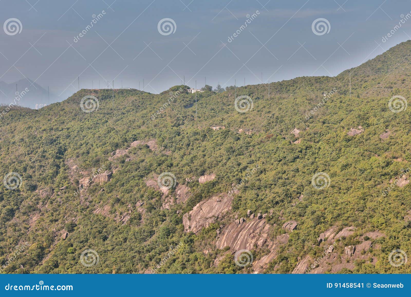 The Siu Ma Shan with Nature View Stock Image - Image of work, mineral ...