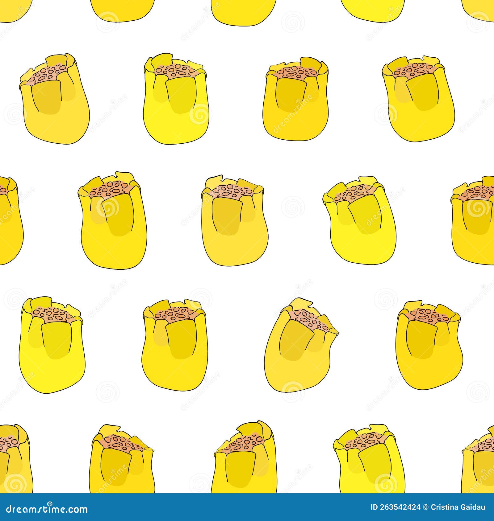 Siu Mai Dim Sum Seamless Pattern Vector Illustration Stock Vector ...
