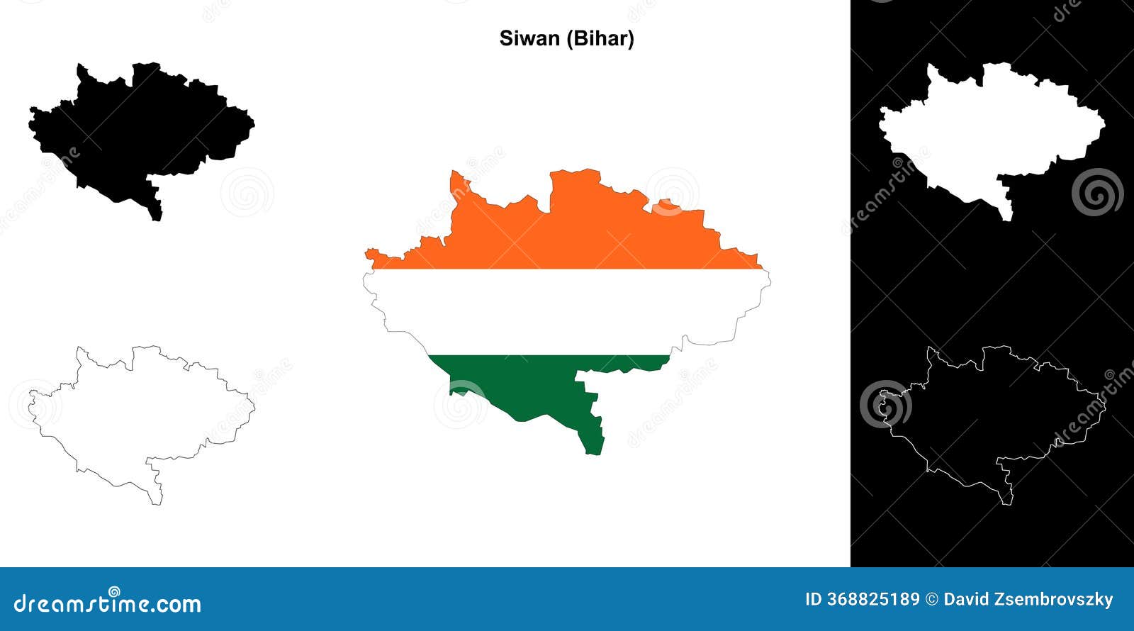 Siwan District Bihar State, Saran Division, Republic Of India Map ...