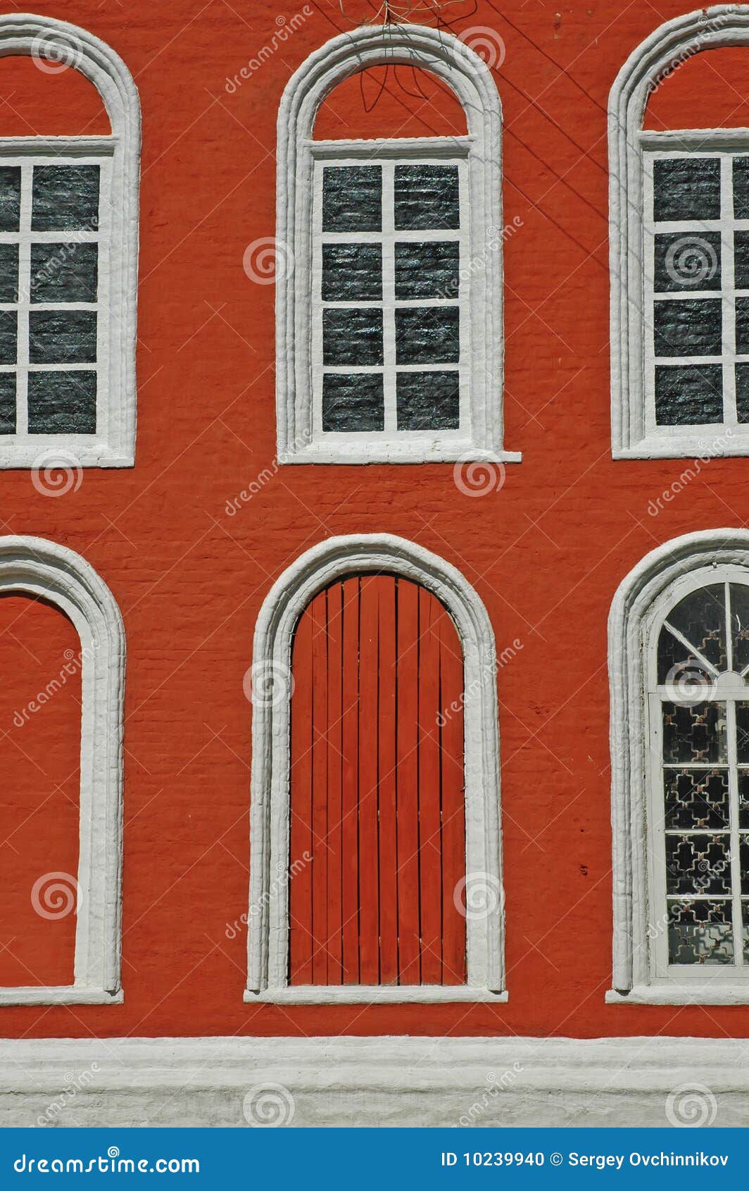 Six arc windows stock photo. Image of summer, brick, kremlin - 10239940