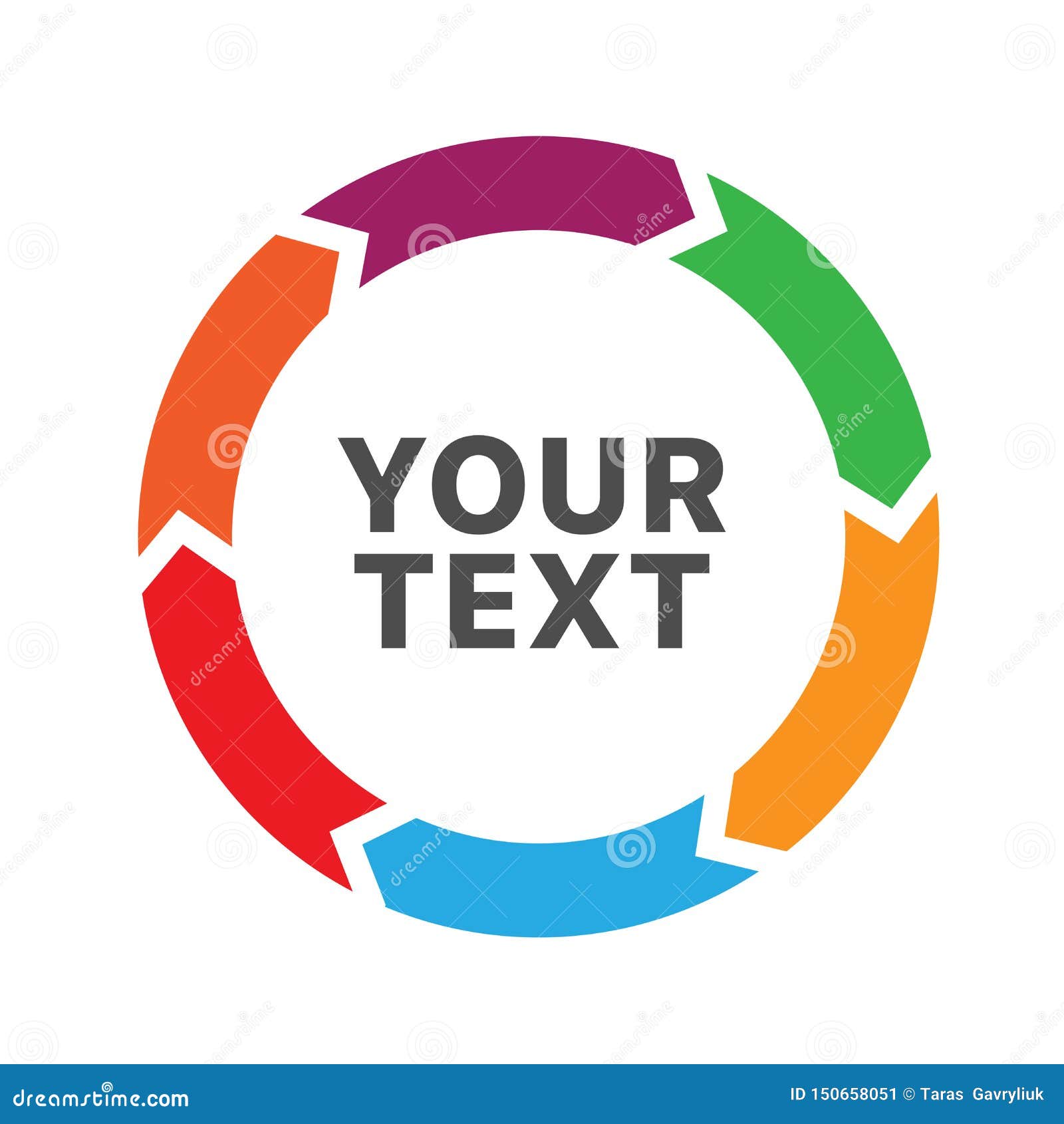 Six Arrows Chart Wheel with the Inscription Your Text Stock Vector ... Six Arrows Chart Wheel with the Inscription Your Text Stock Vector ...
