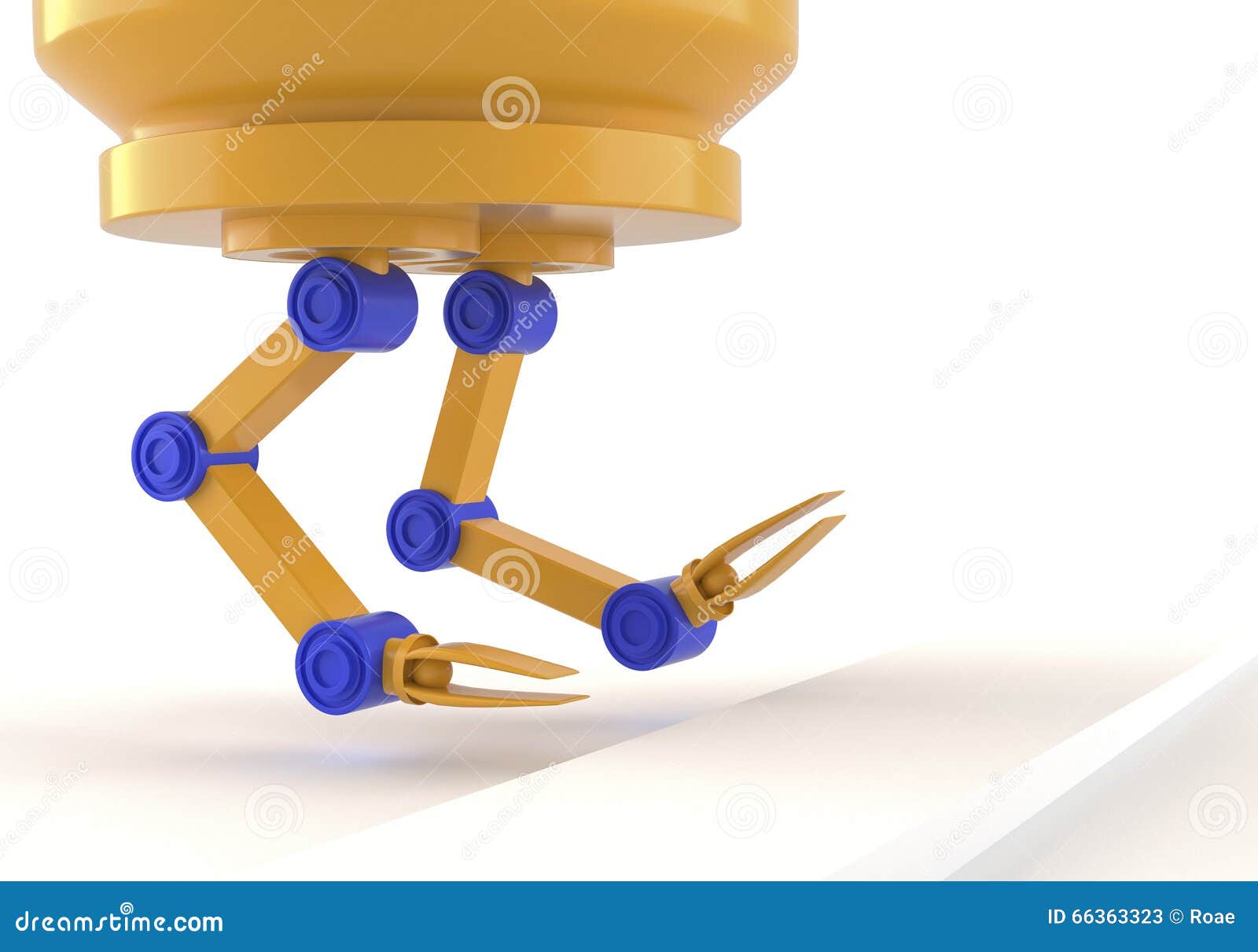 Six-axis Industrial Robot Arm Stock Illustration - Illustration of life ...