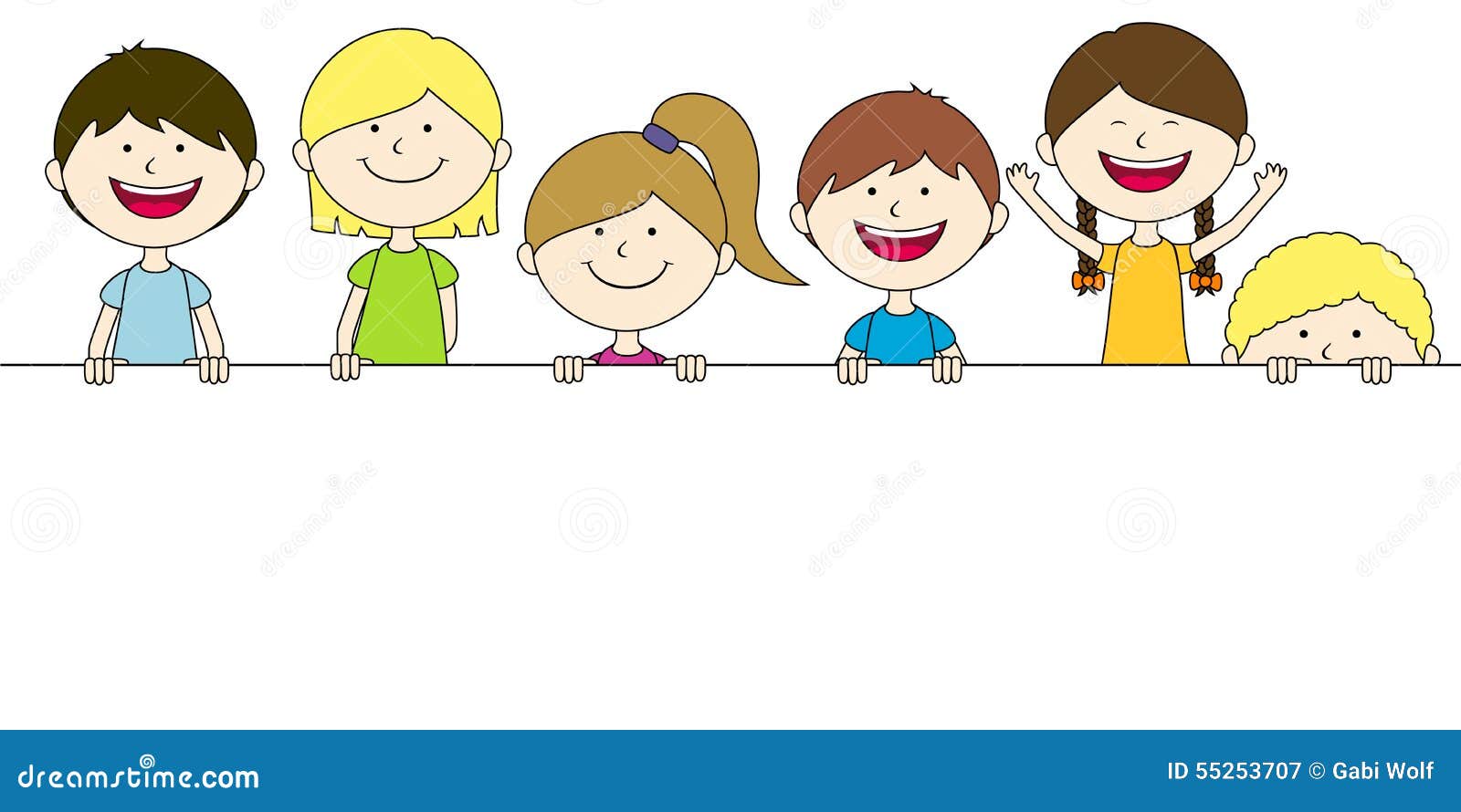 Six best friends stock vector. Illustration of girl, friends - 55253707