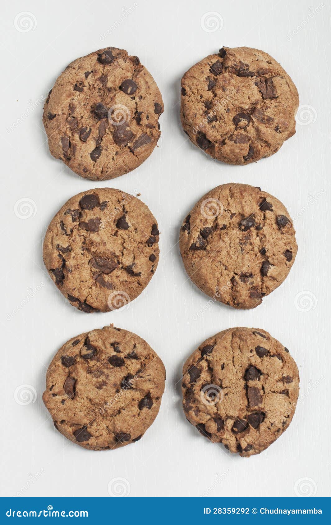Six Biscuits on White Board Stock Photo - Image of breakfast, chocolate ...
