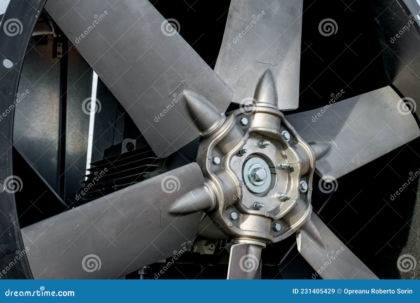 Six-blade propeller motor stock image. Image of electric - 231405429