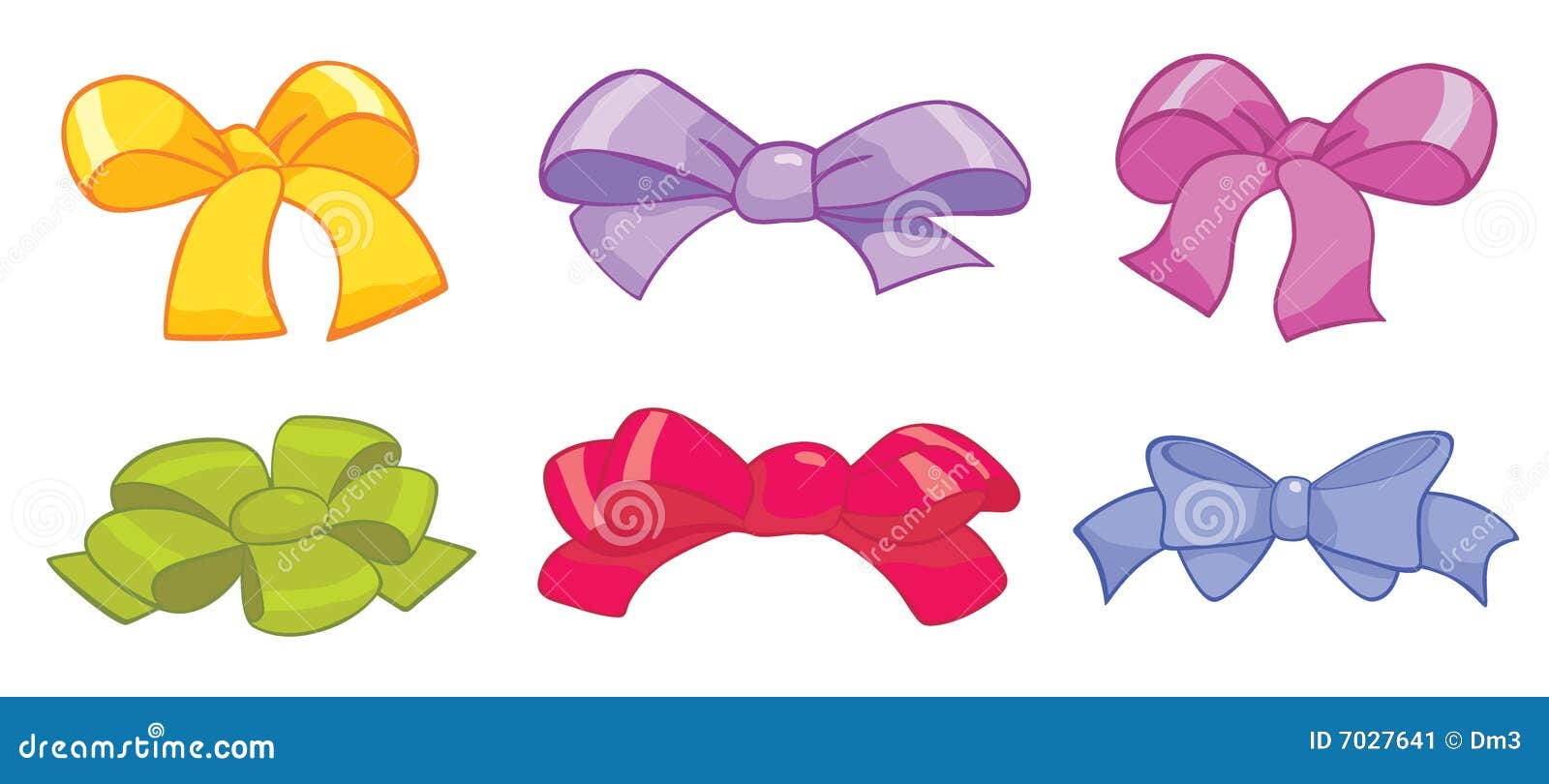 Six bow stock vector. Illustration of wedding, gift, celebration - 7027641