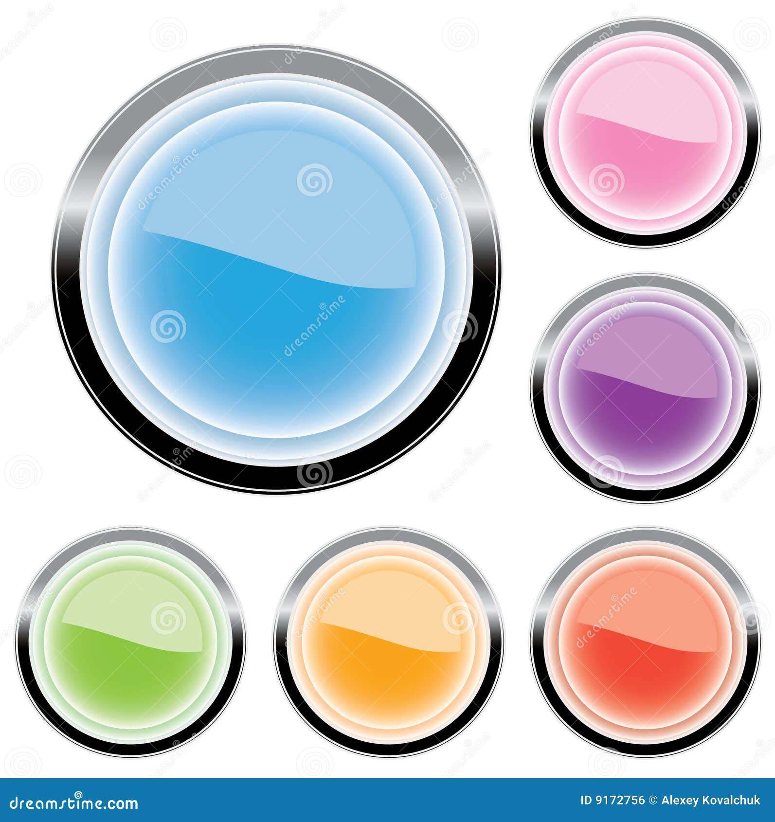 Six Buttons for Web (vector) Stock Vector - Illustration of vector ...