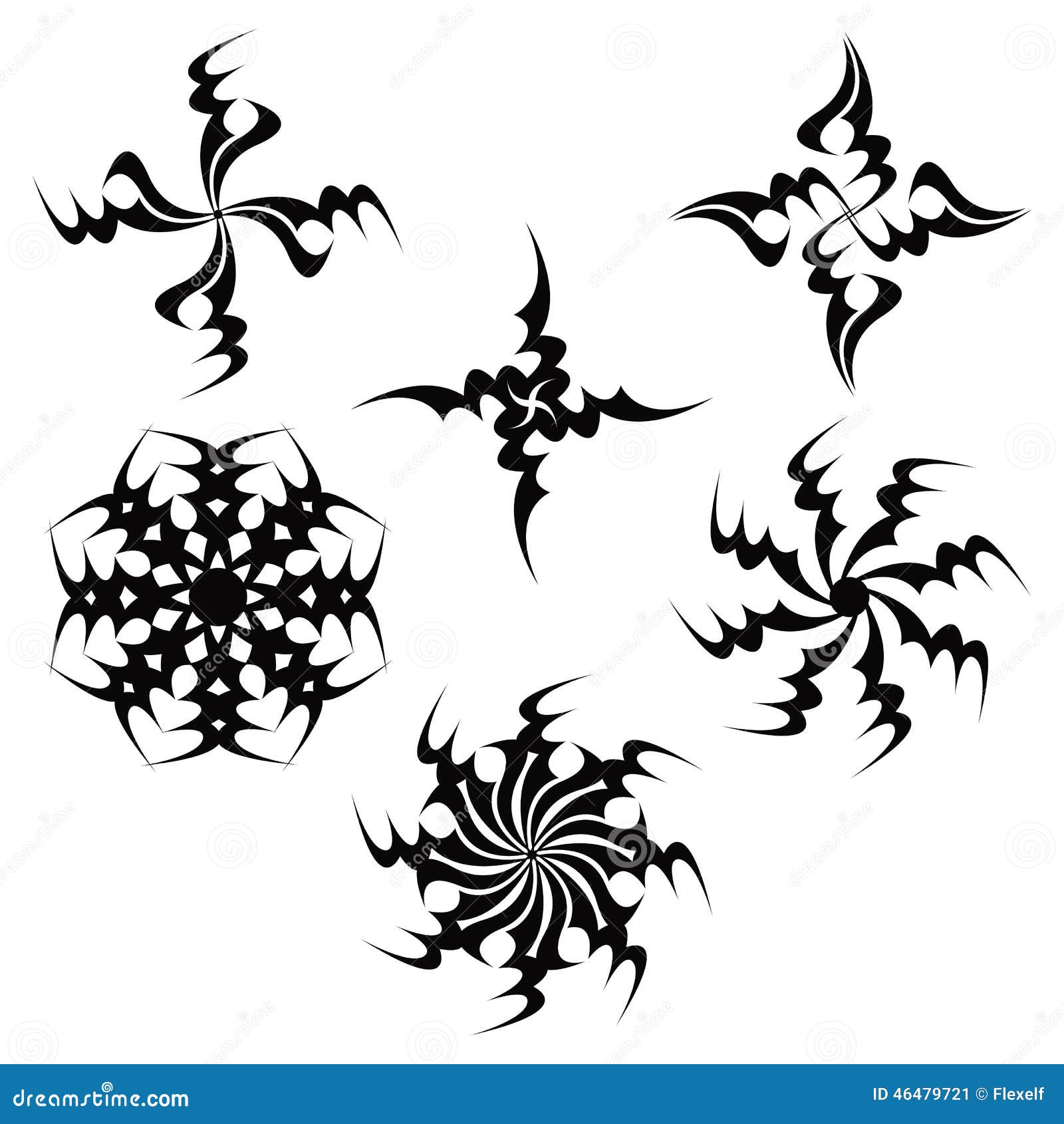 Six calligraphical stars stock vector. Illustration of eternity - 46479721
