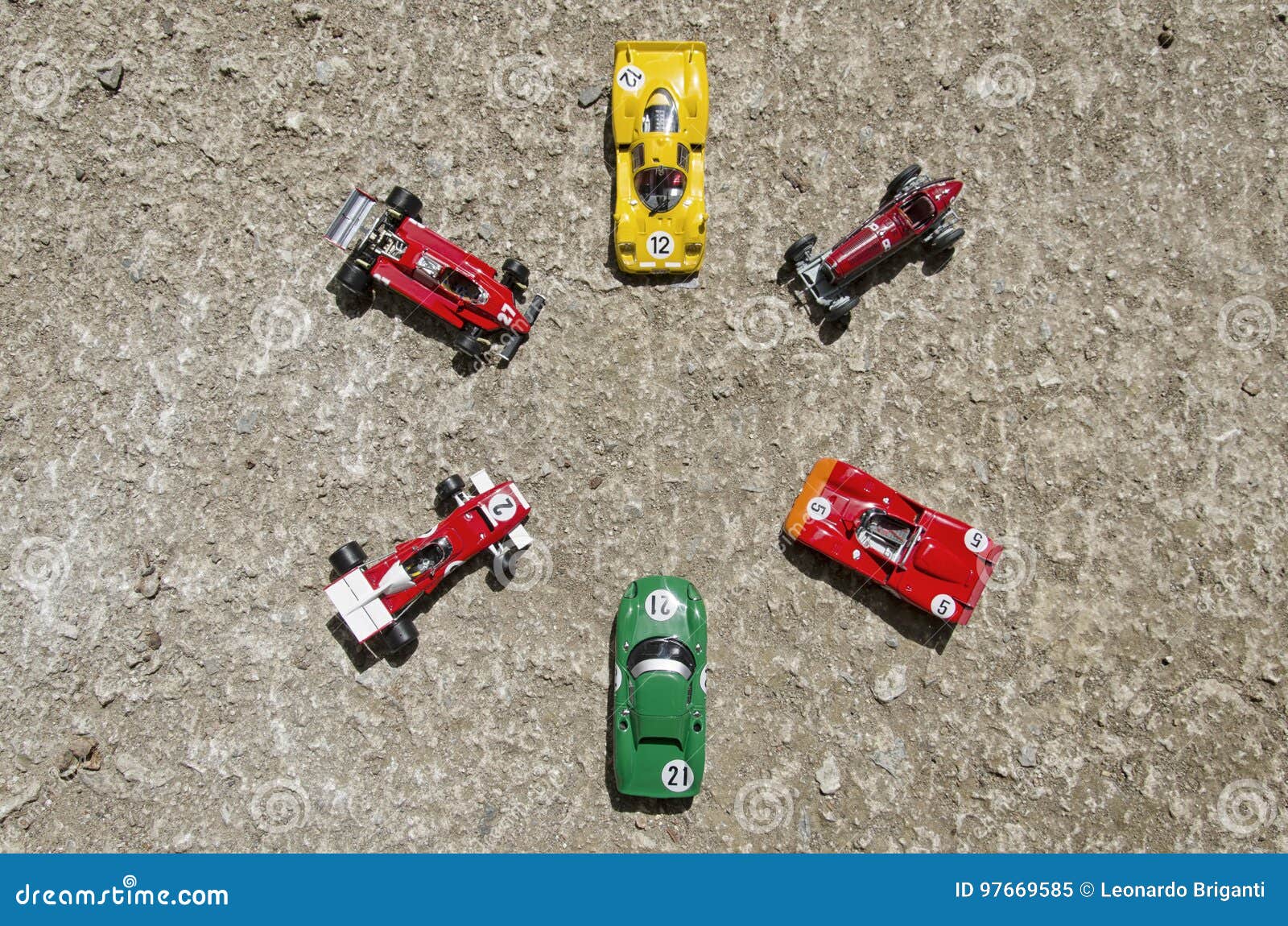 Six Classic Cars on the Ground Stock Image - Image of driver, open ...
