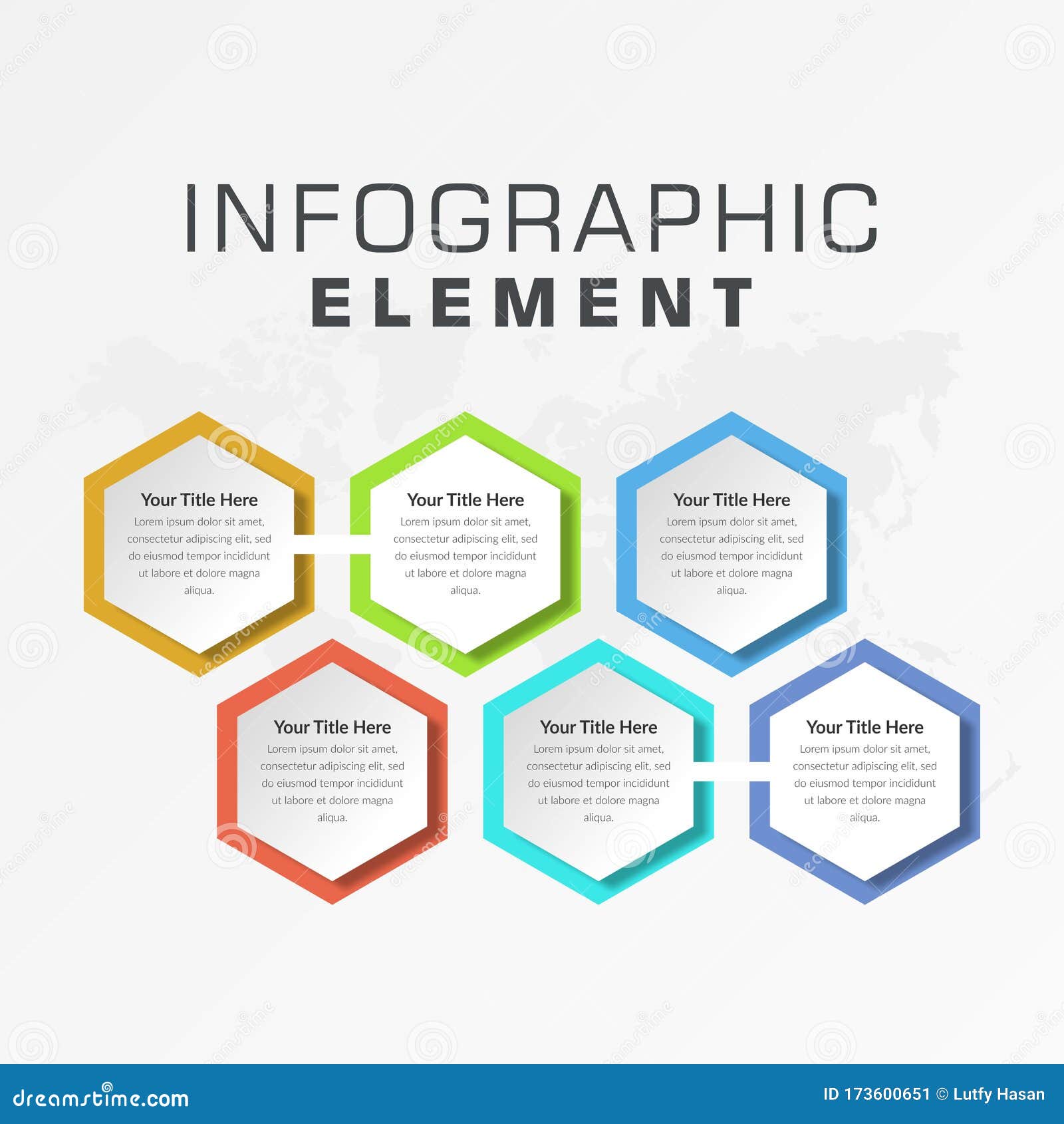Six Clean Infographic Element for Business Stock Vector - Illustration ...
