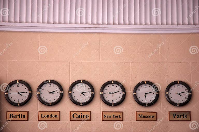 Six clocks stock photo. Image of screen, analog, destination - 3335918
