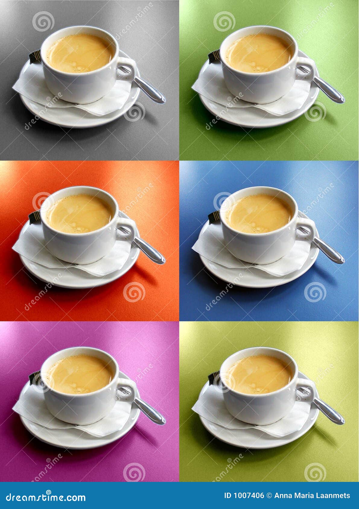 Six coffee cups stock photo. Image of pattern, orange - 1007406
