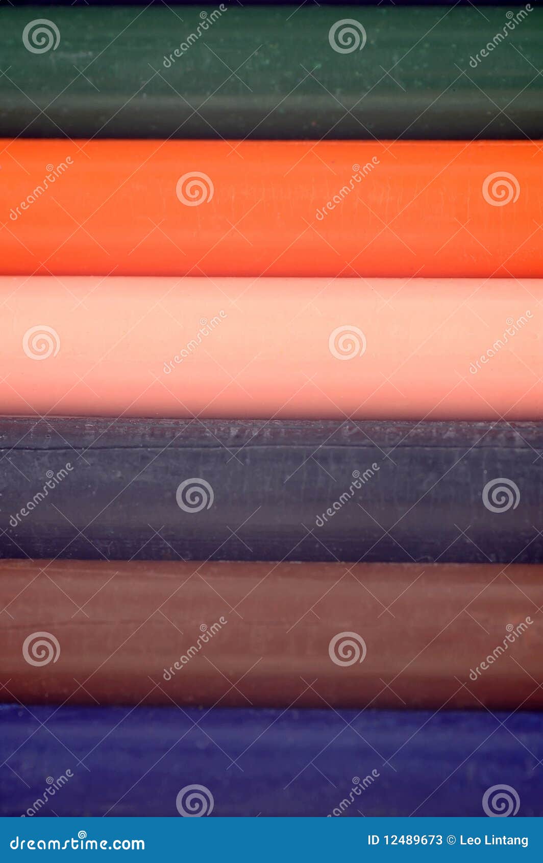 Six Color Crayons stock image. Image of closeup, pencil - 12489673