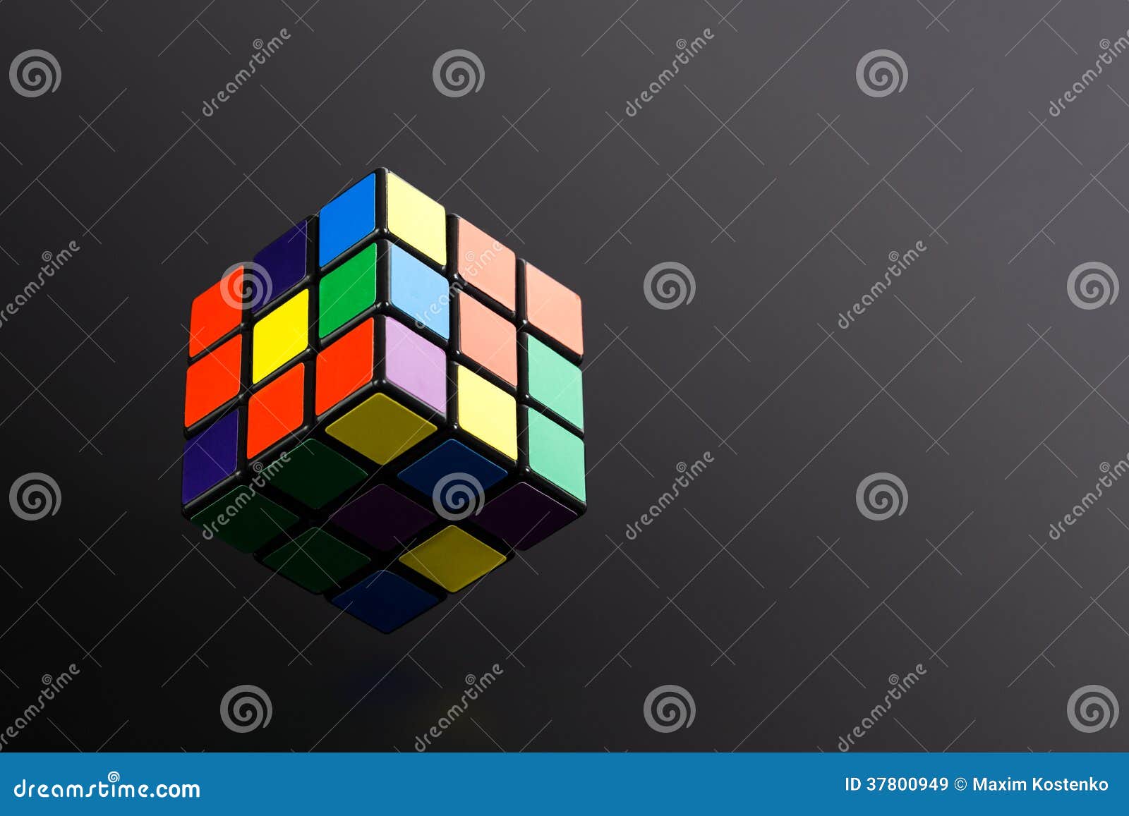 Cube Puzzle Of Multi-colored Rubber Shapes. Concept Of Decision Making ...