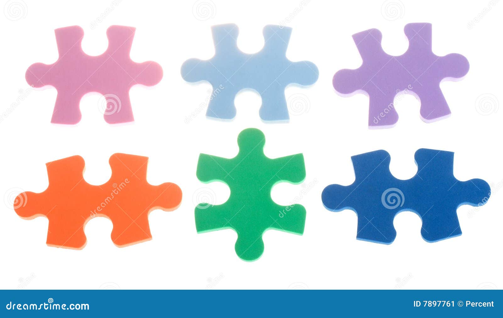 Six color puzzle blocks stock image. Image of color, standing - 7897761