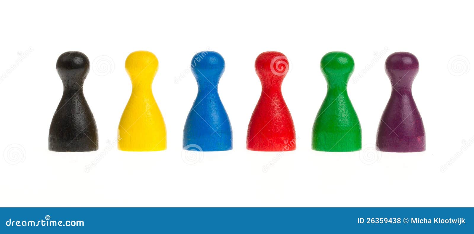 Six colored pawns stock photo. Image of green, black - 26359438