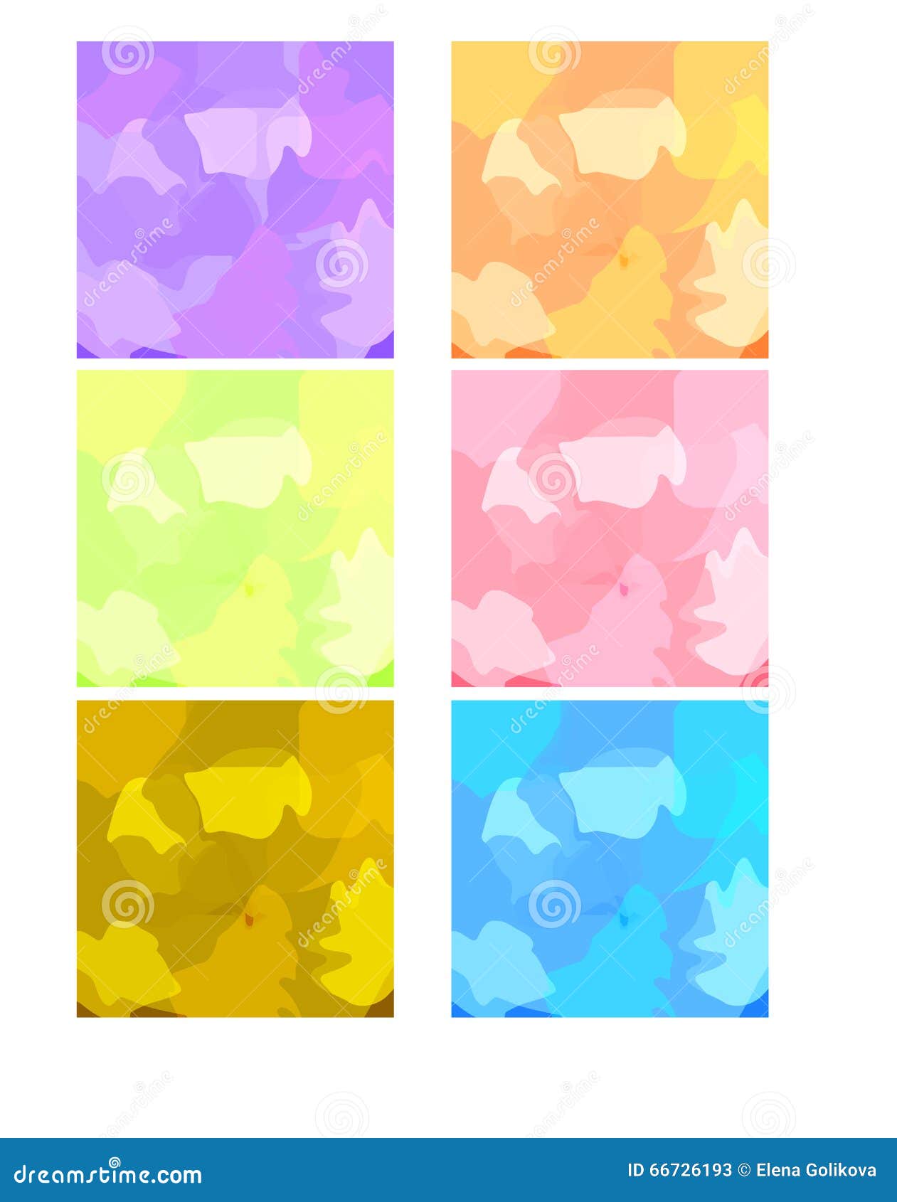Six Colorful Abstract Backgrounds Stock Vector - Illustration of blank ...