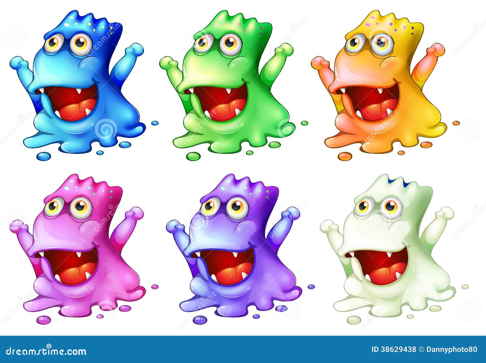 Two Blob Monsters Vector Illustration | CartoonDealer.com #28845884