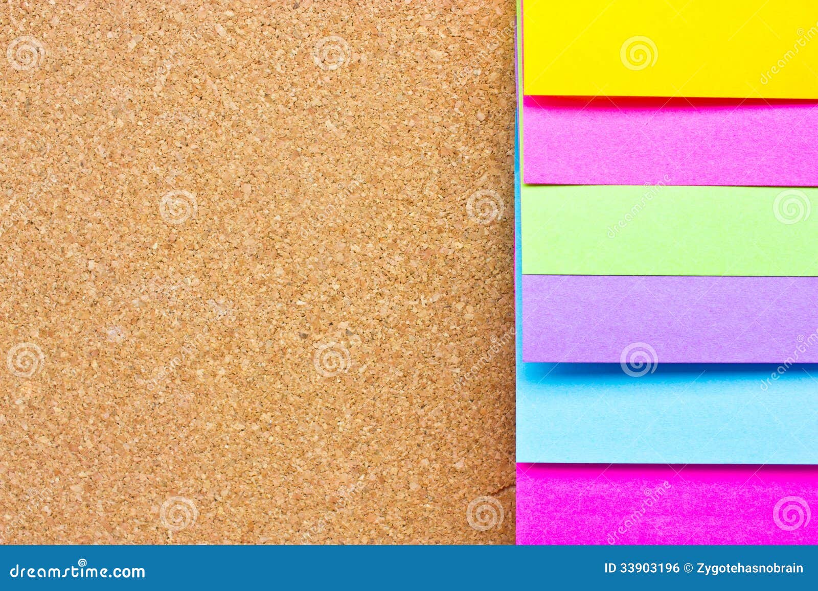 Six Colorful Sticky Notes. stock photo. Image of reminder - 33903196