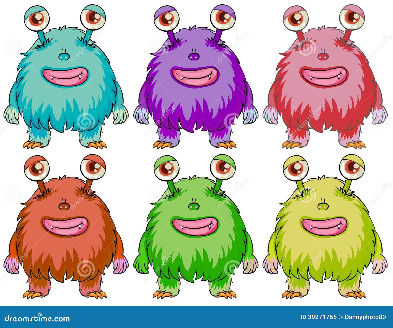 Colourful Monsters Vector Illustration | CartoonDealer.com #18911314