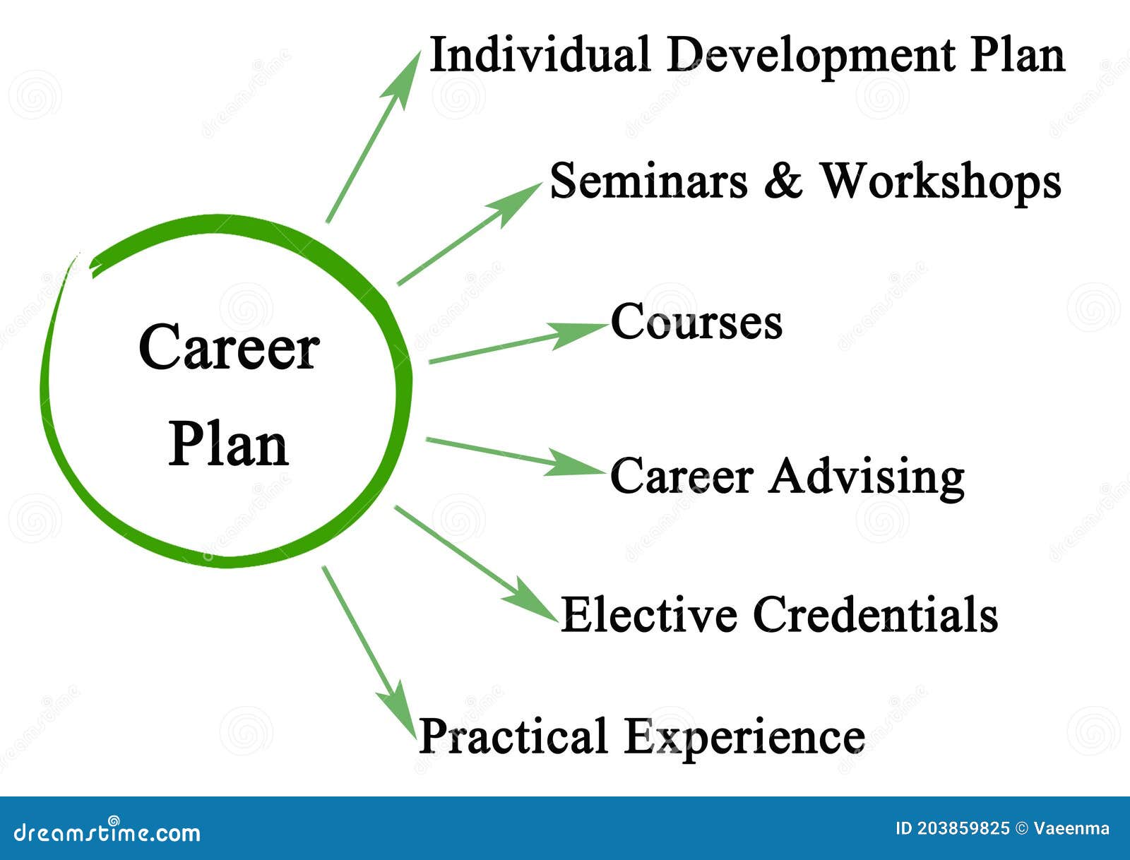 Components of Career Plan stock illustration. Illustration of ...