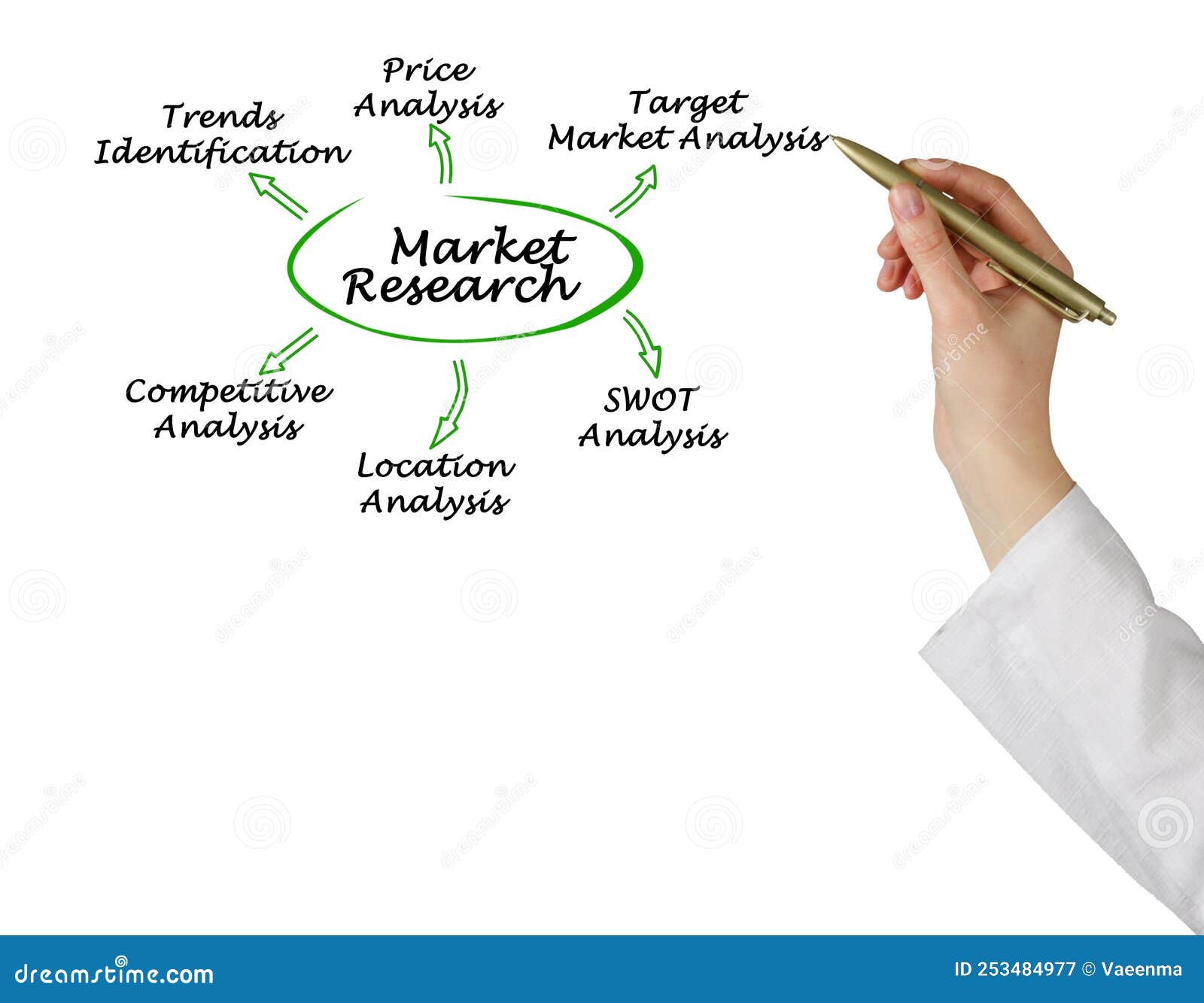 Components of Market Research Stock Image - Image of market, female ...