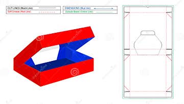 Six Corner Glued Tray, 6 Corner Box Dieline and Packaging Design ...