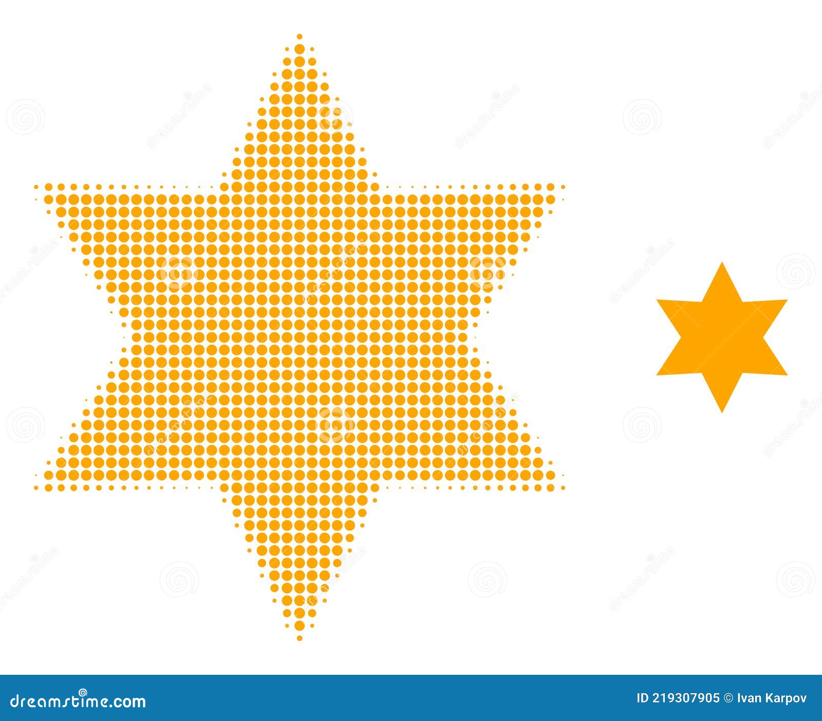 Six Corner Star Halftone Dot Icon Stock Vector - Illustration of ...