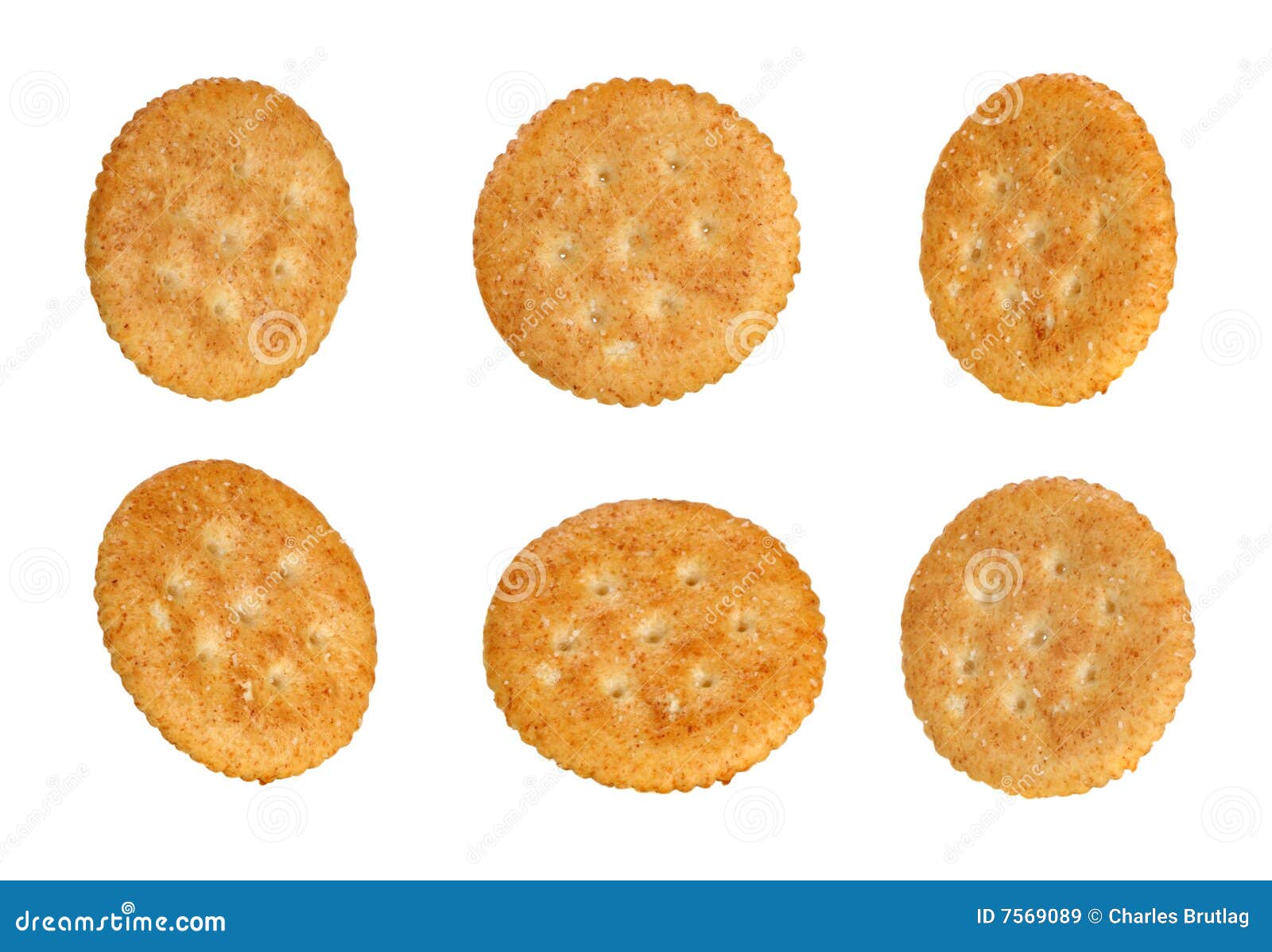 Six Crackers stock image. Image of snack, closeup, isolated - 7569089