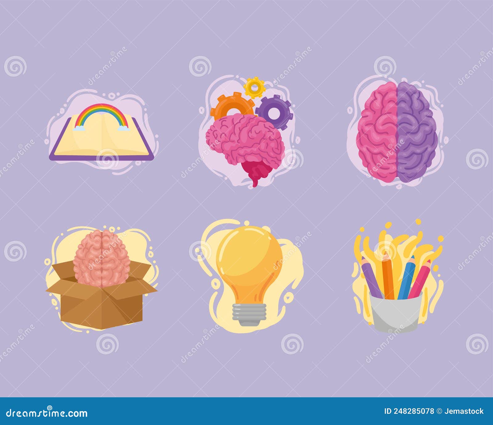 Six creative art icons stock vector. Illustration of creativity - 248285078