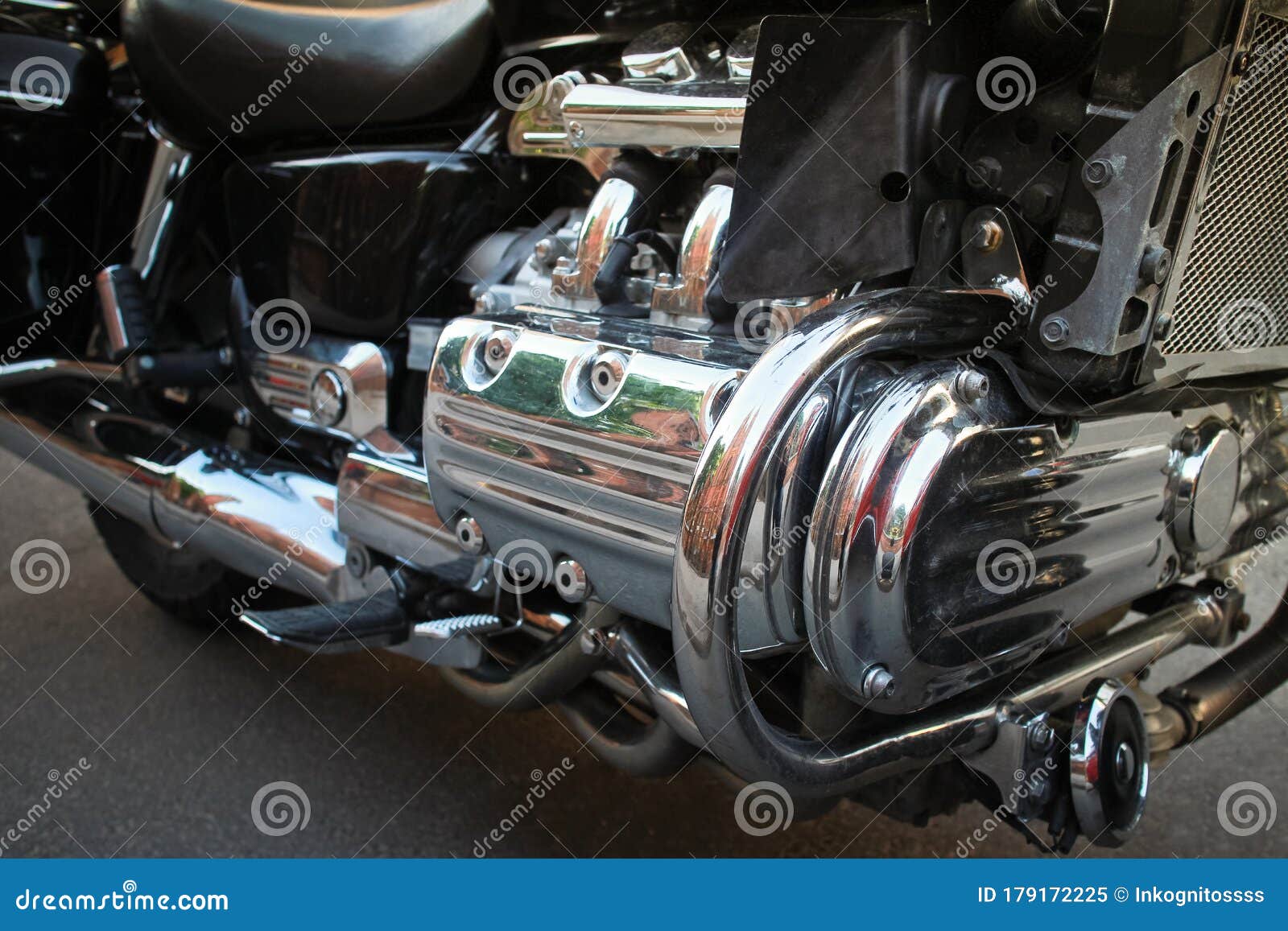 Six-cylinder Internal Combustion Engine of a Motorcycle Stock Image ...