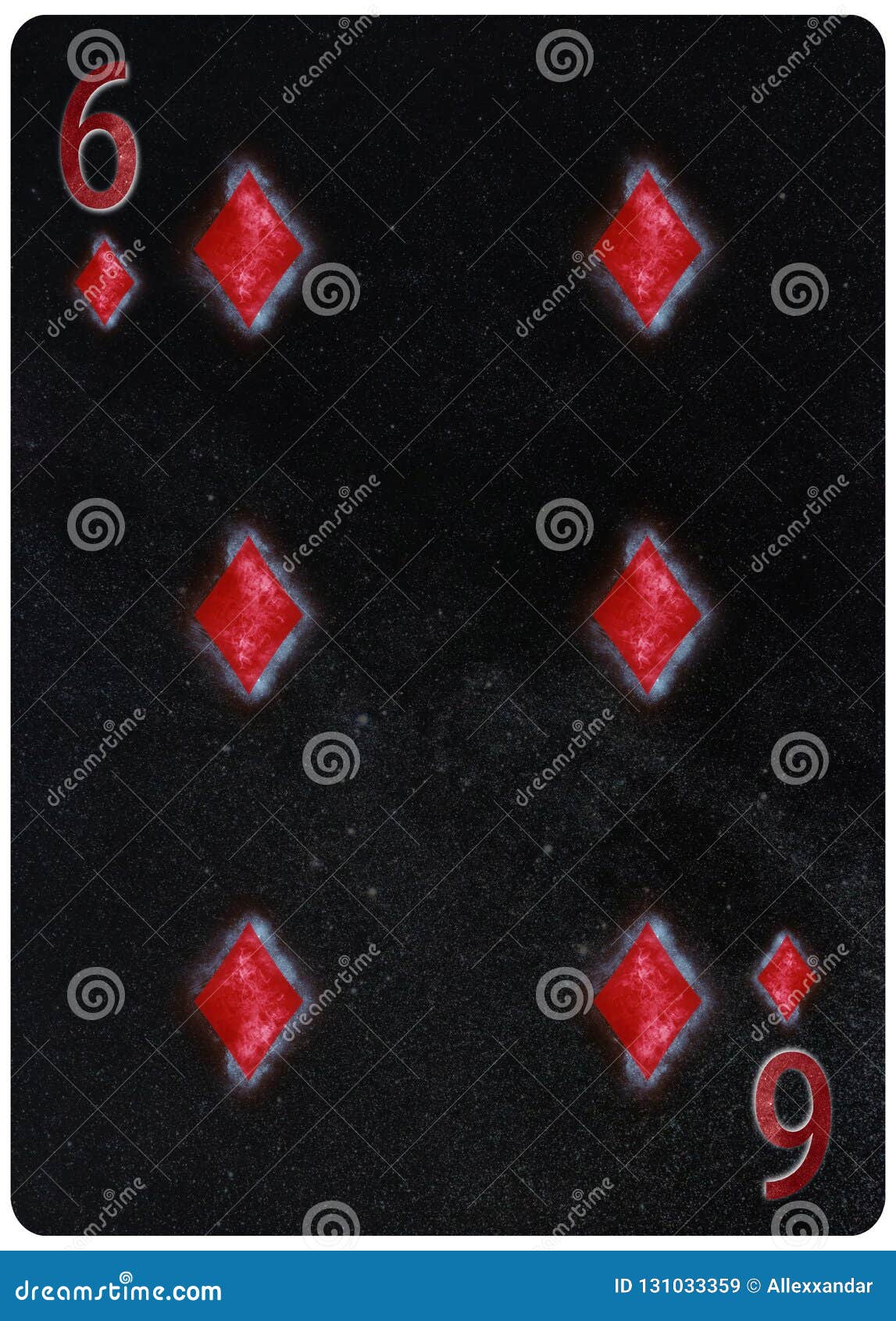 Six of Diamonds Playing Card Abstract Background Stock Image - Image of ...