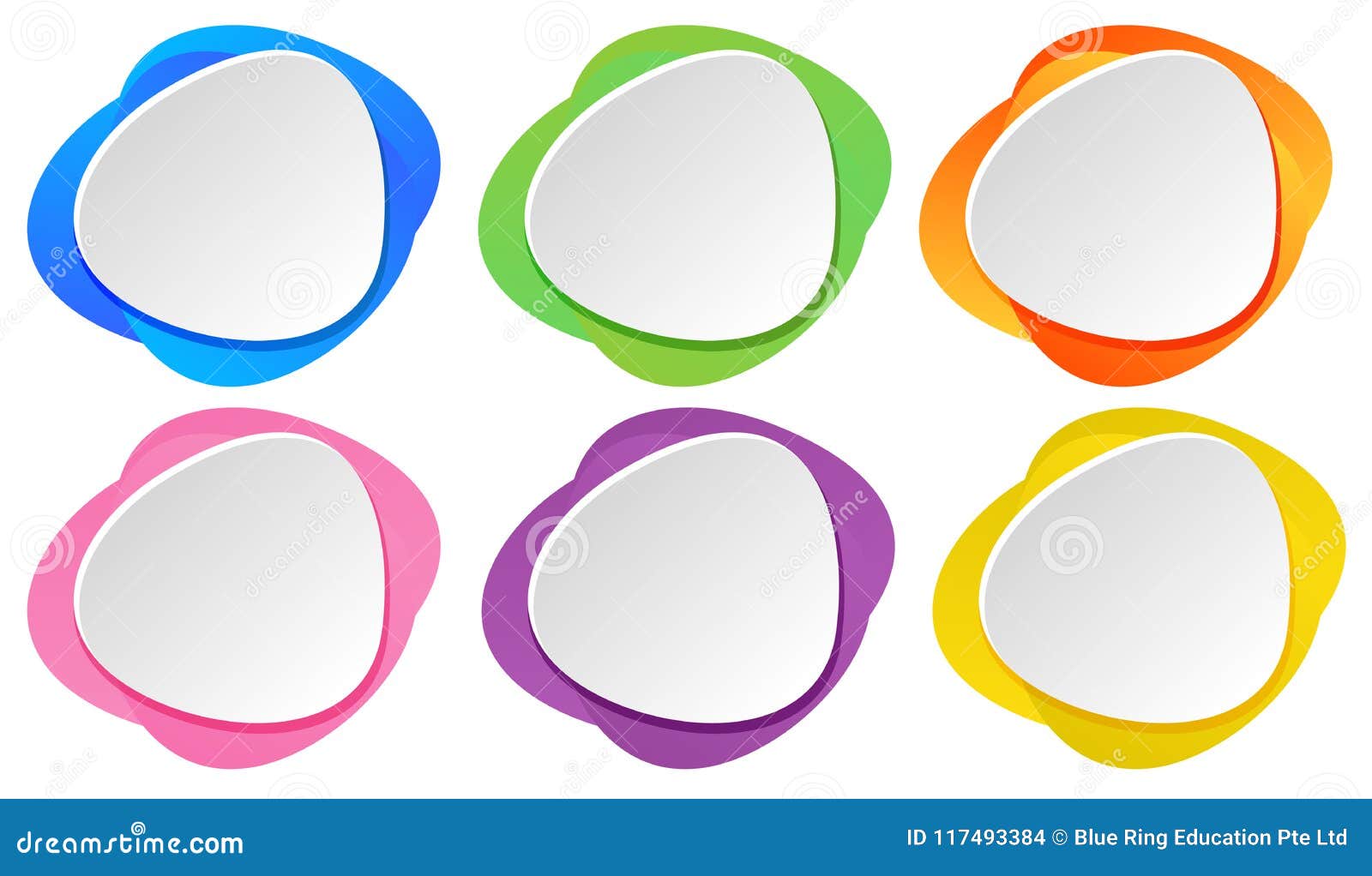 Six Different Colour Pattern on White Background Stock Vector ...