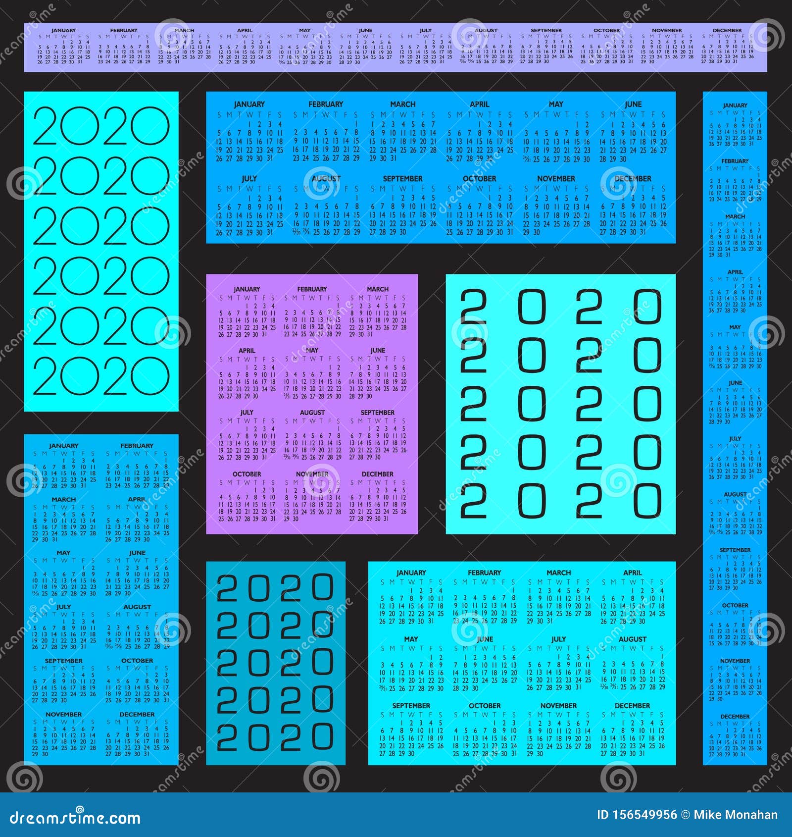 Different Calendars Vector Illustration | CartoonDealer.com #38026510