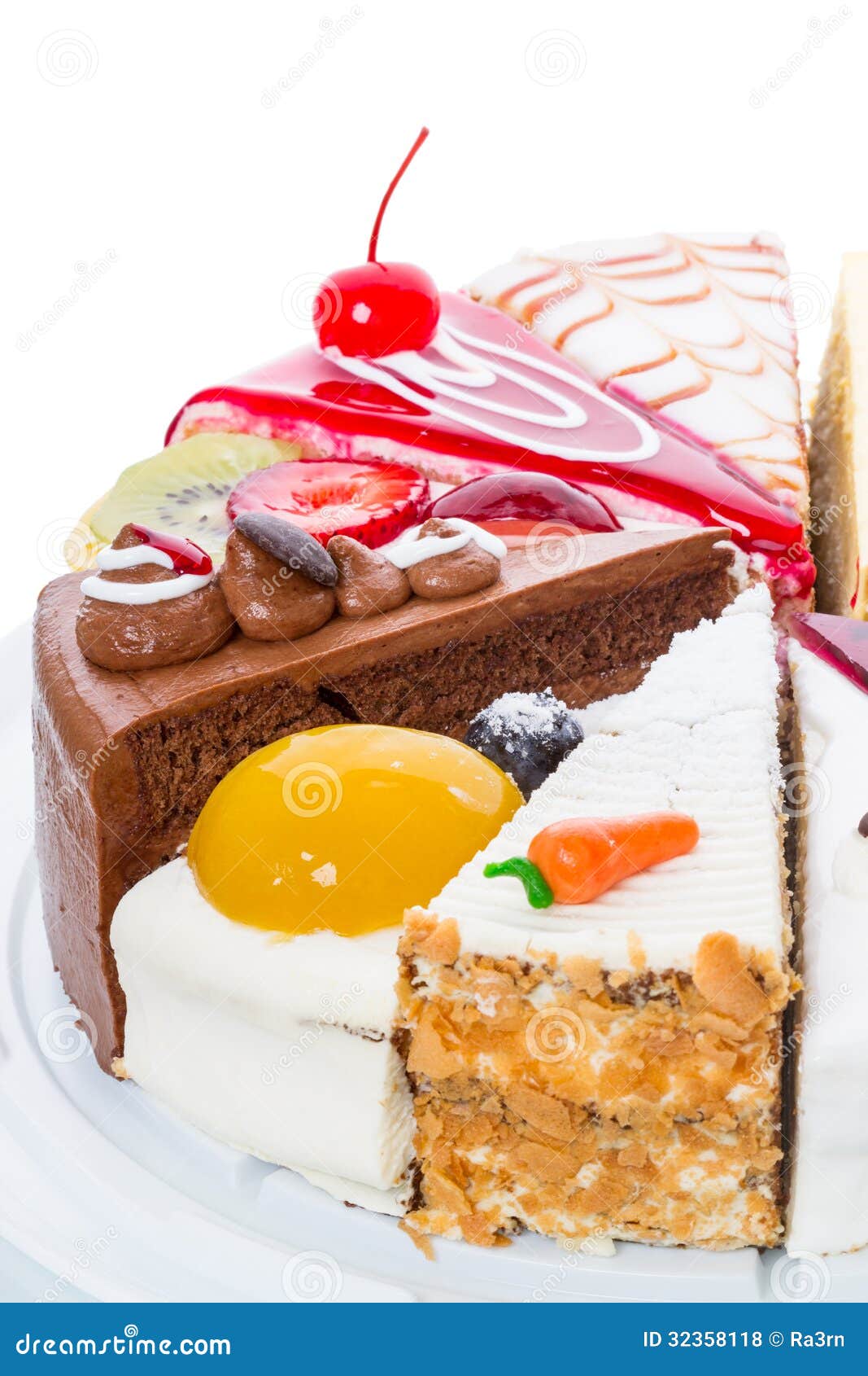 Six Different Parts of the Original Cake Stock Photo - Image of cream ...