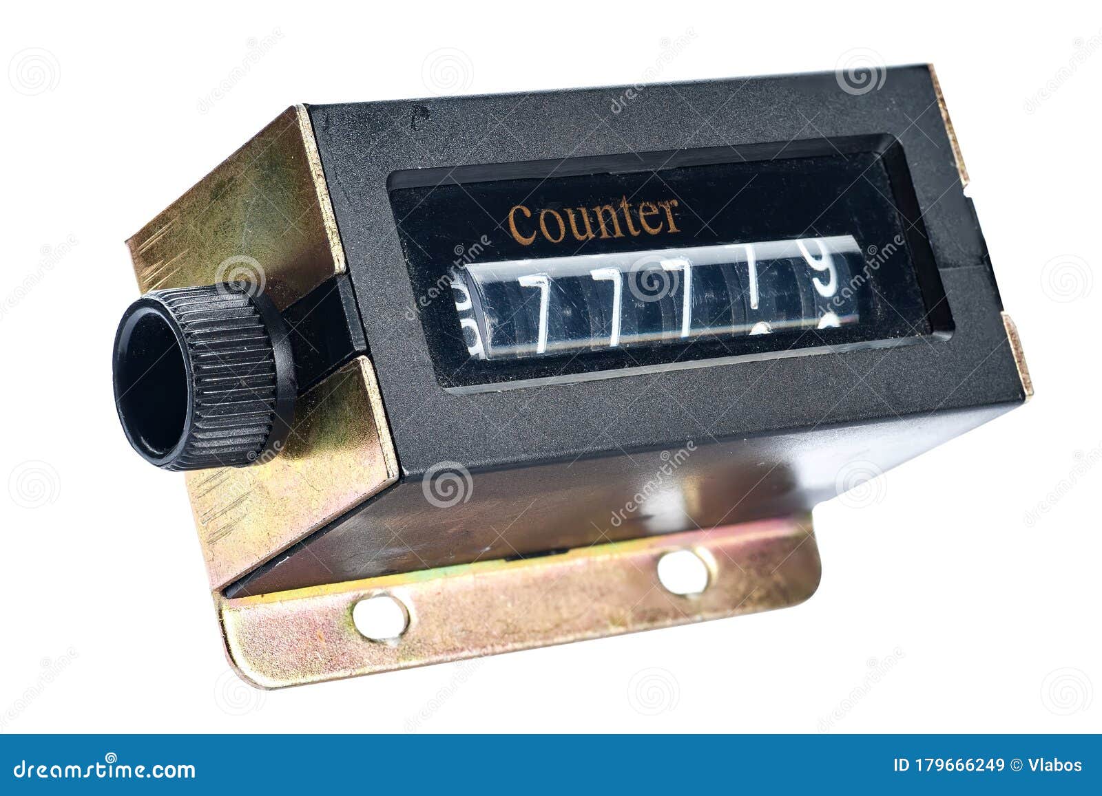 Six-digit Mechanical Counter Isolated on a White Background Stock Image ...