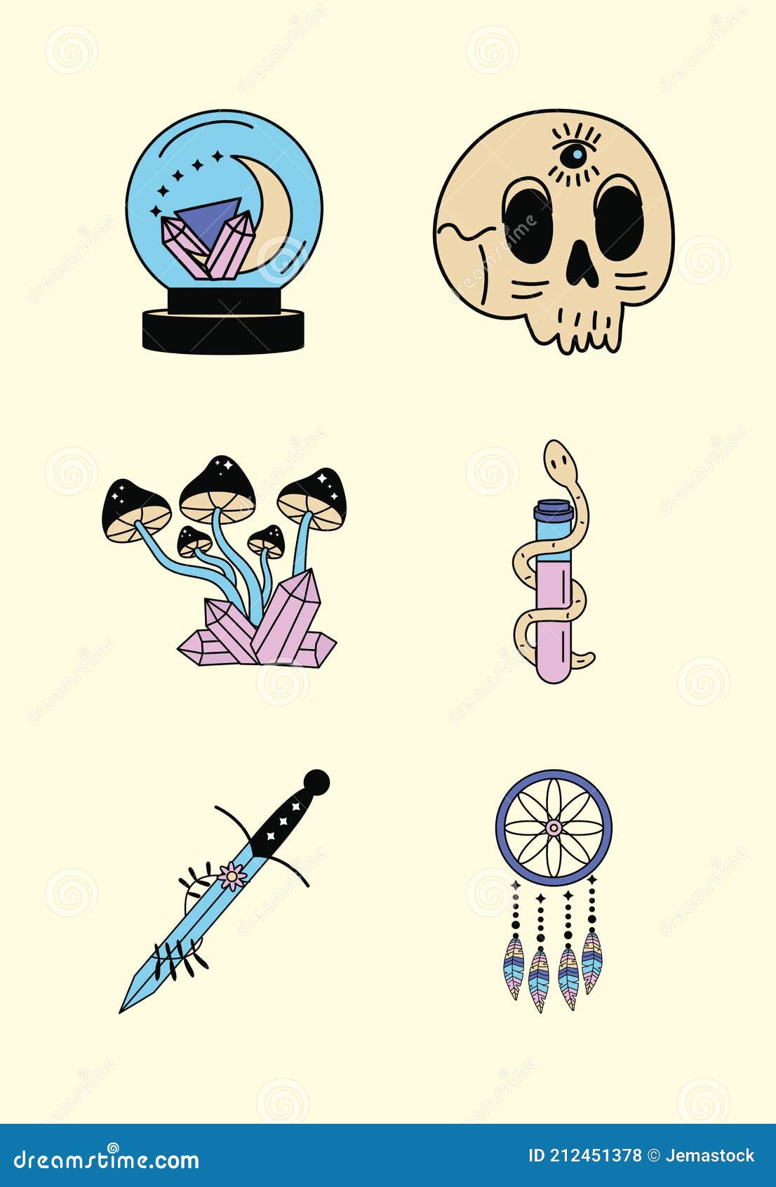 Six esoteric icons stock vector. Illustration of stones - 212451378 Six esoteric icons stock vector. Illustration of stones - 212451378