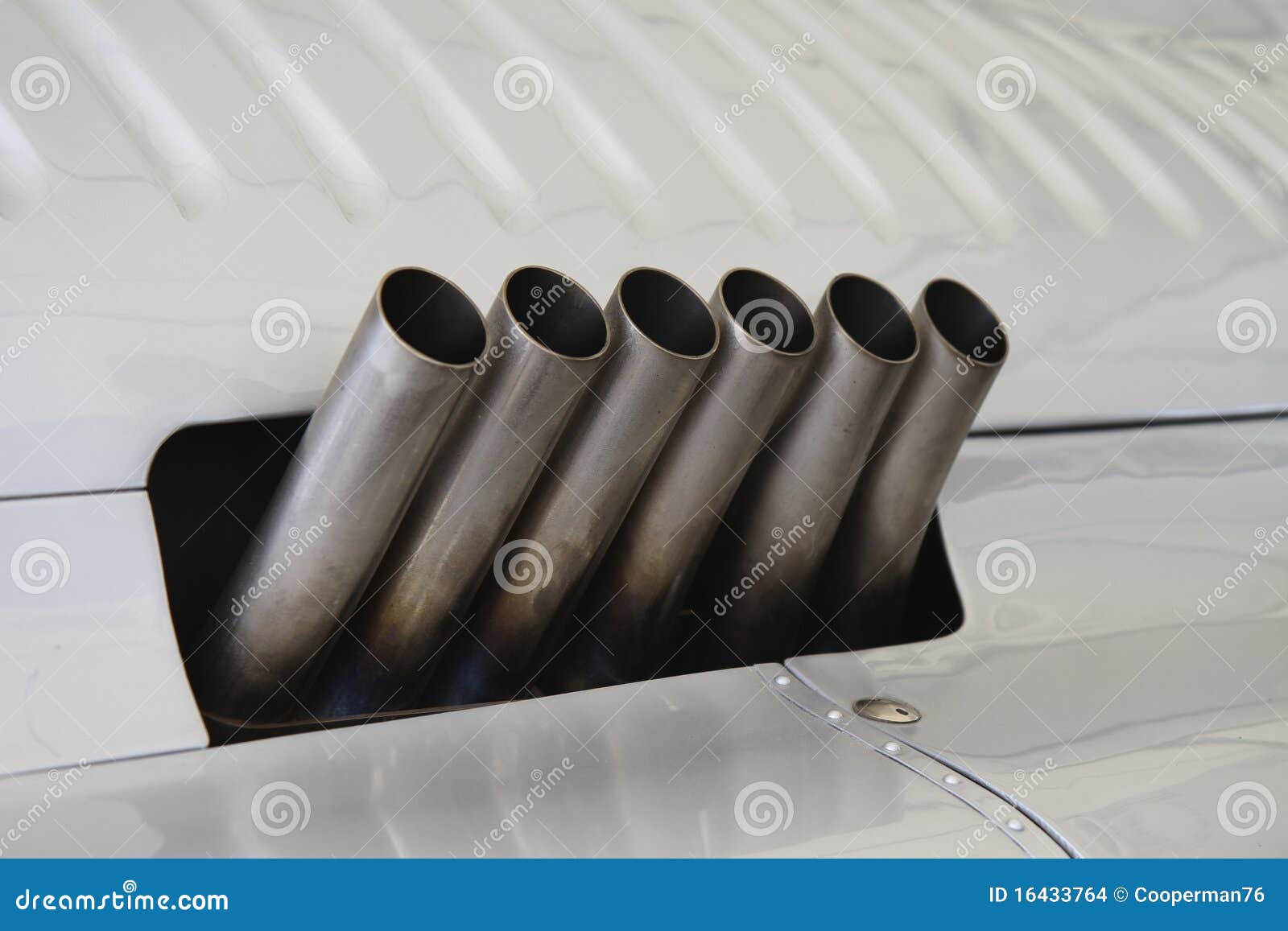 Six exhaust pipes stock photo. Image of engine, tube - 16433764