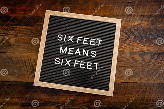 Six Feet Means Six Feet stock image. Image of isolation - 177661765