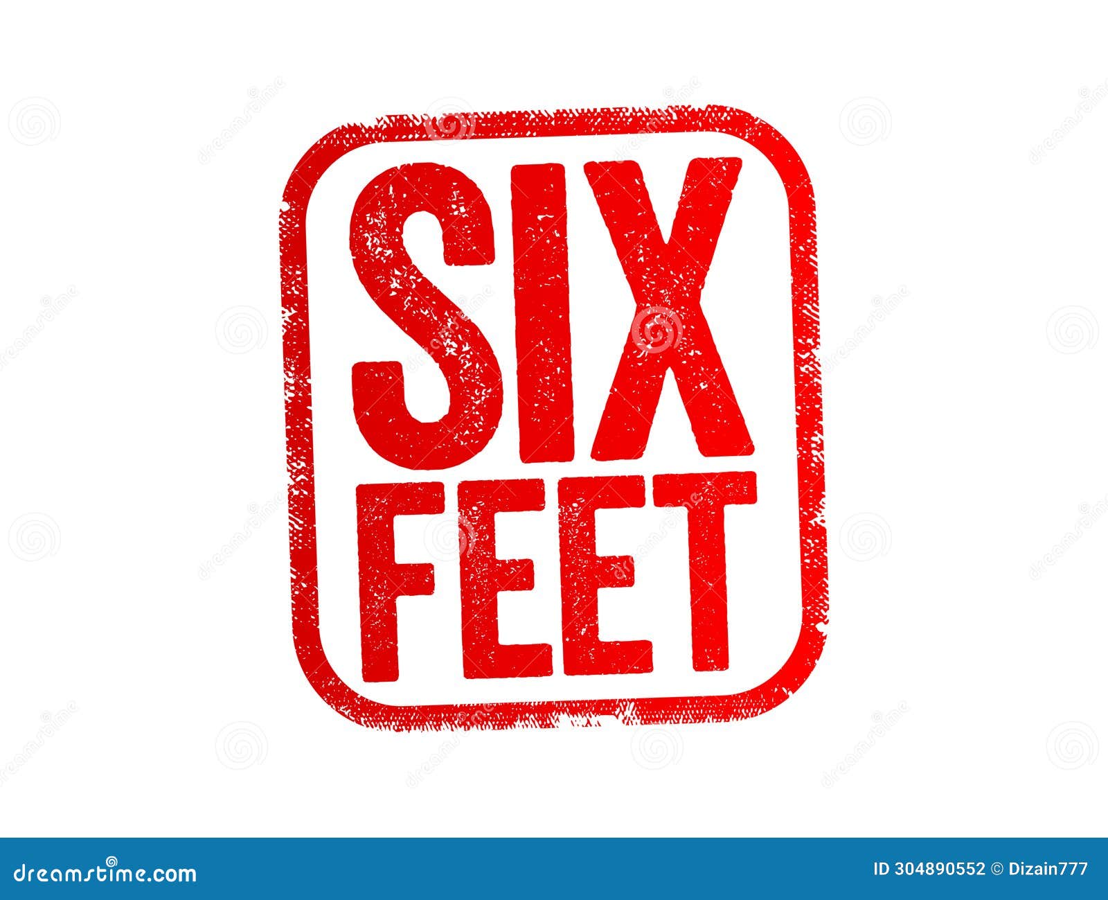 Six Feet Text Concept for Presentations and Reports Stock Illustration ...