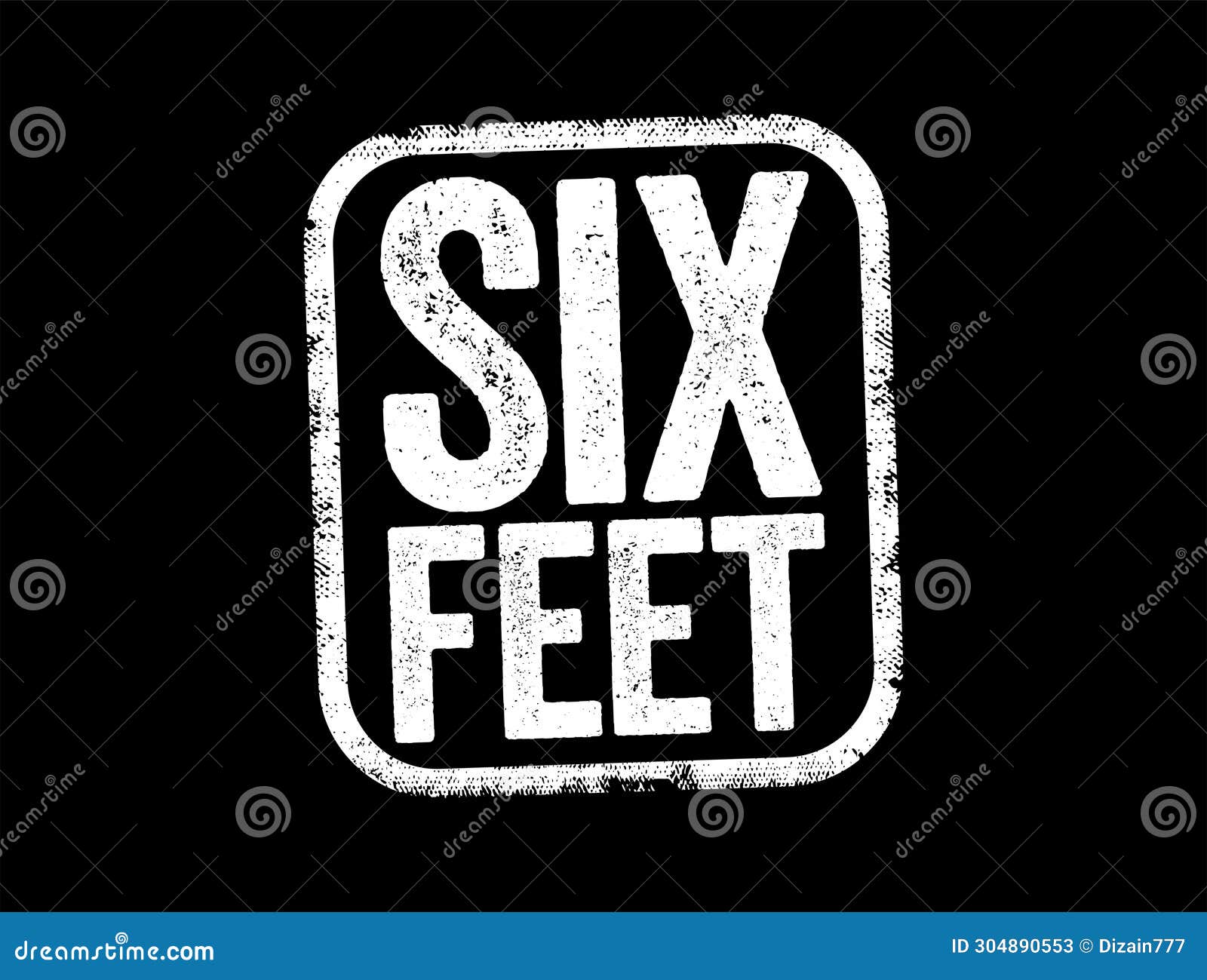 Six Feet Text Concept for Presentations and Reports Stock Illustration ...