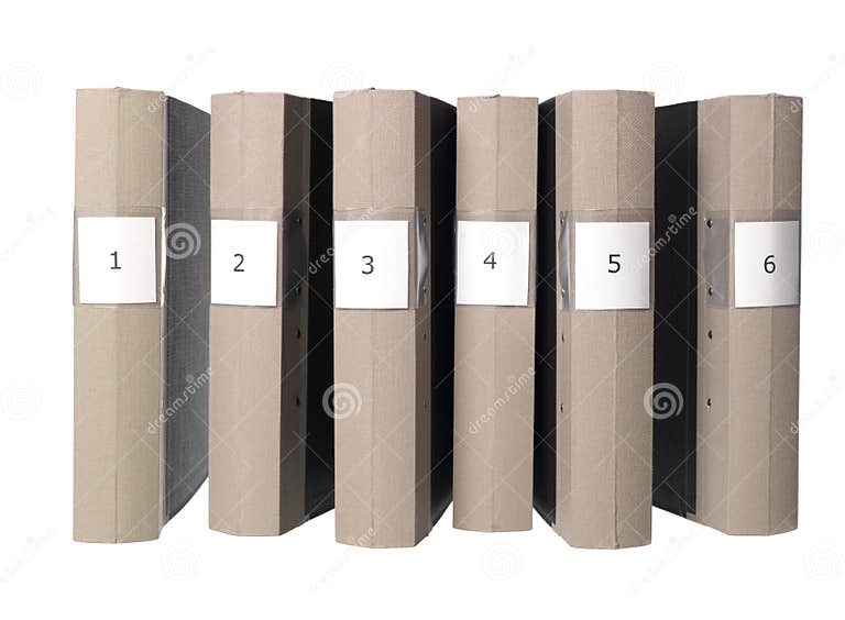 Six folders stock image. Image of order, office, chronological - 8218183
