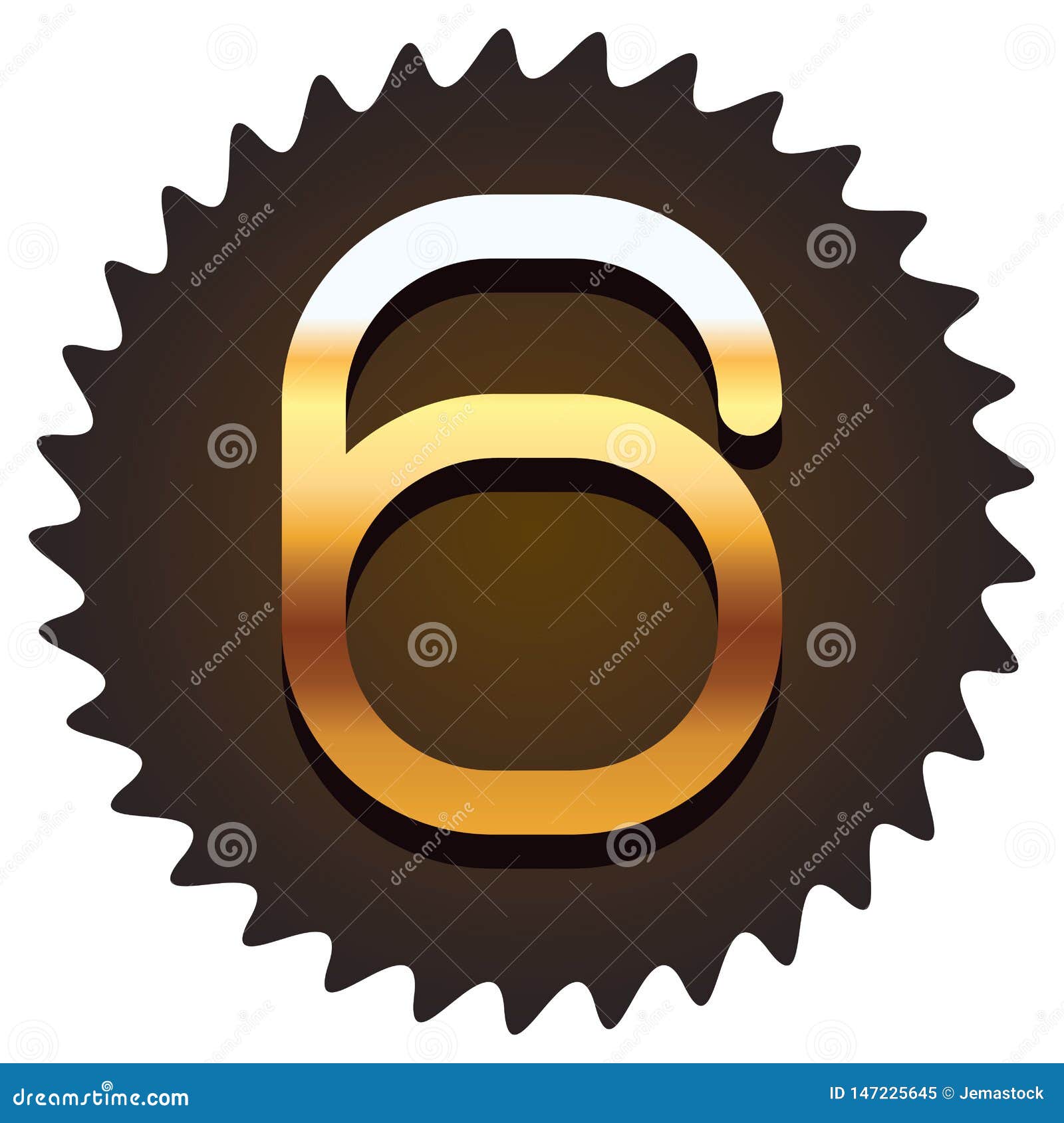 Six font number stock vector. Illustration of expensive - 147225645