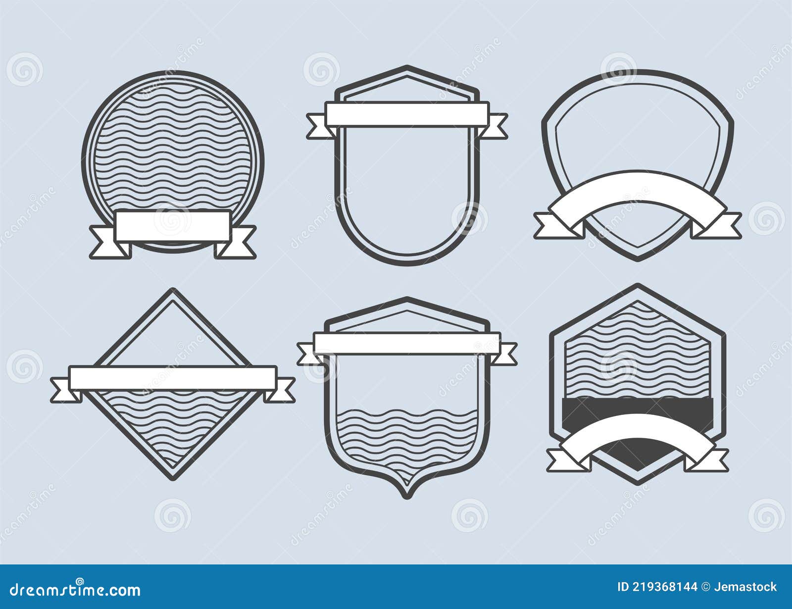 Six frames emblems stock vector. Illustration of heraldry - 219368144