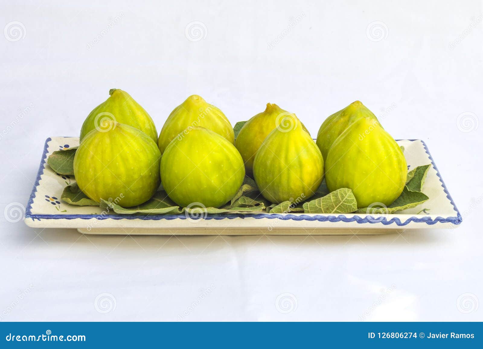 Eight green figs. stock photo. Image of ripe, juicy - 126806274