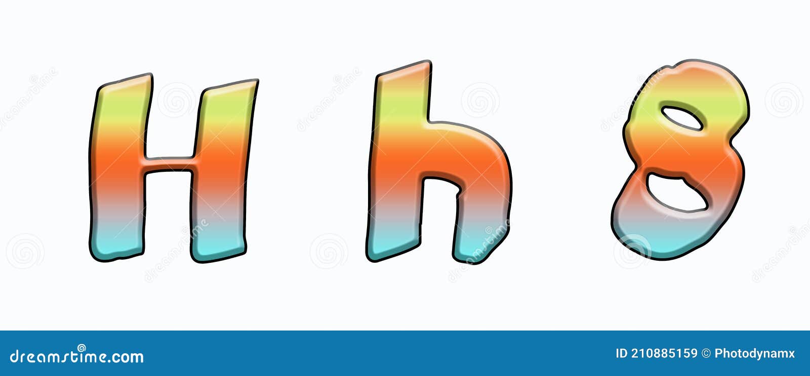 Six Hands Font Fonts Gradient Sans Serif Alphabet Letters Calligraphy ...