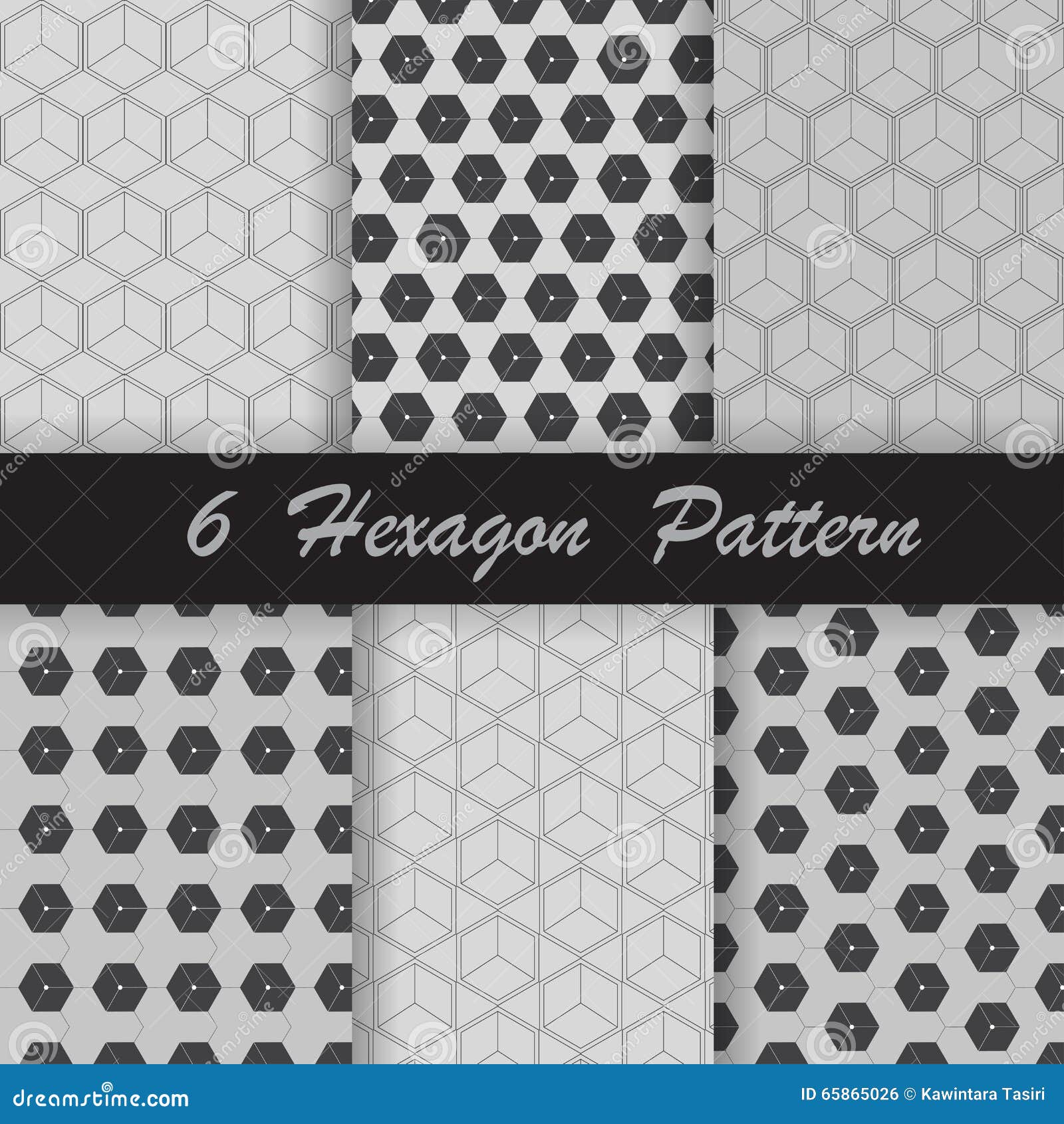 Six hexagon pattern stock vector. Illustration of background - 65865026
