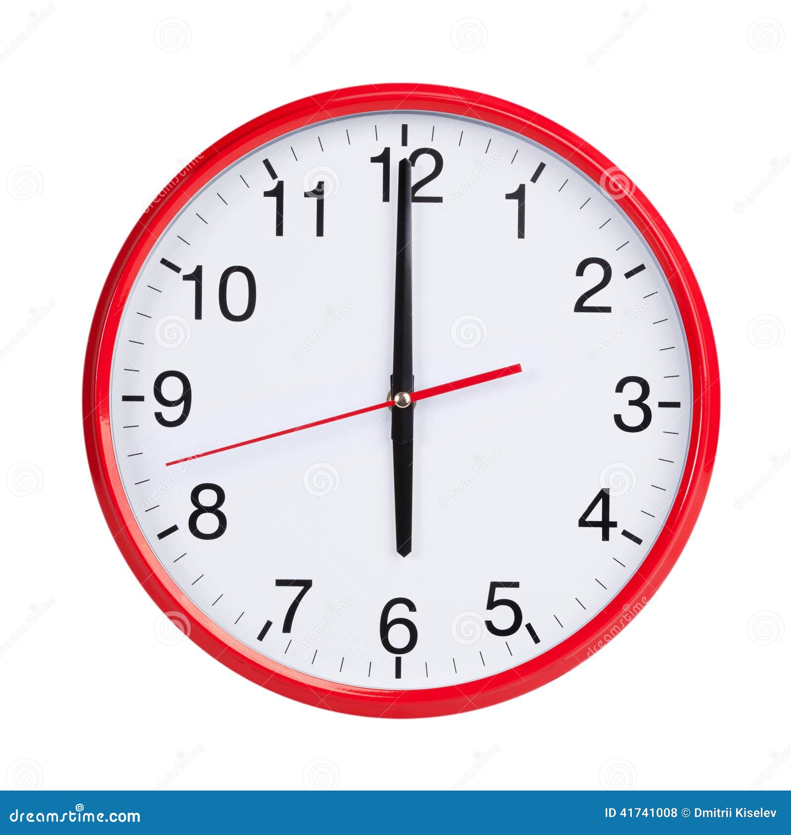 Six hours on a round dial stock photo. Image of timepiece - 41741008